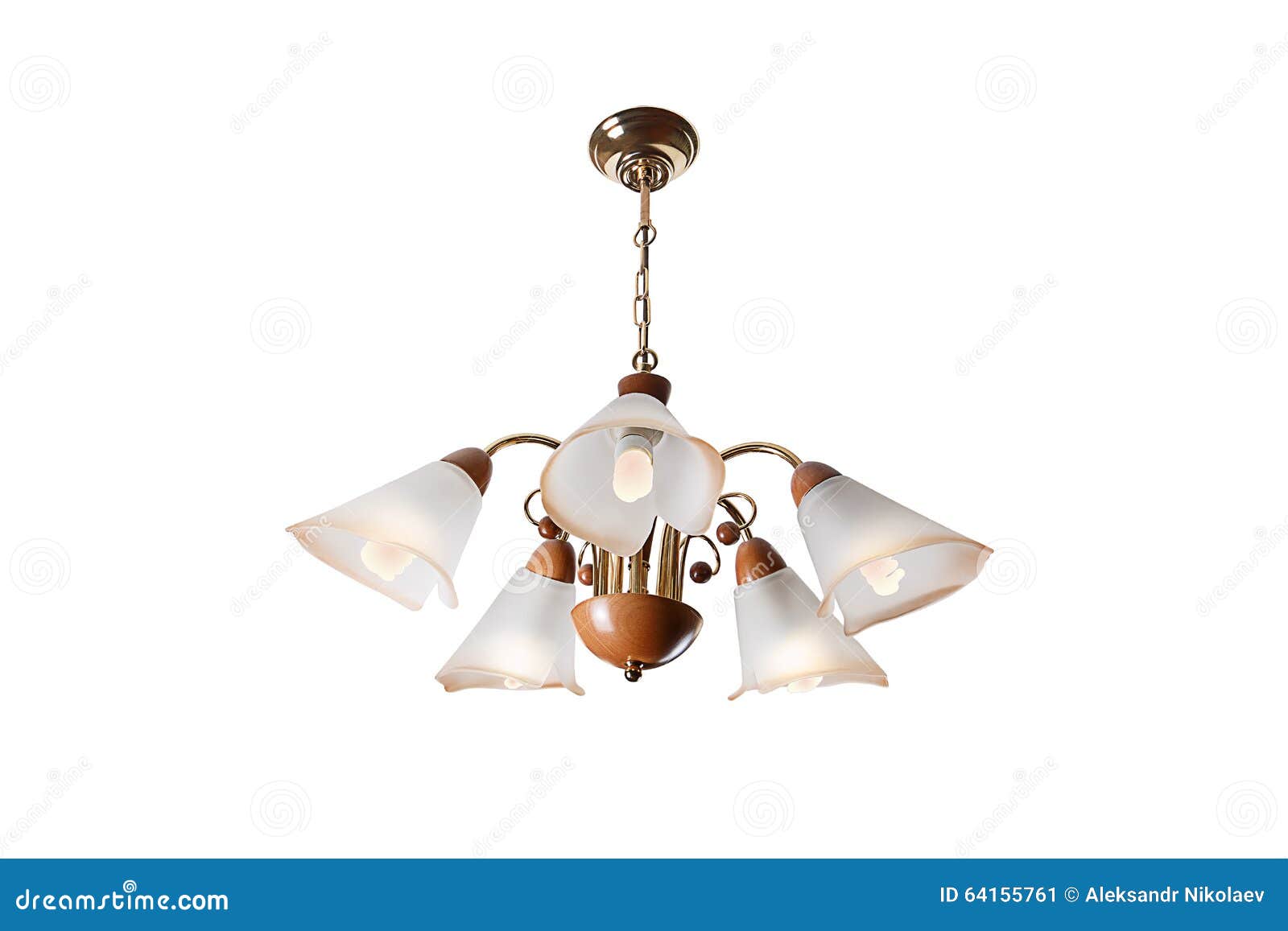Chandelier with Five Lights Stock Image - Image of elegance, lamp: 64155761
