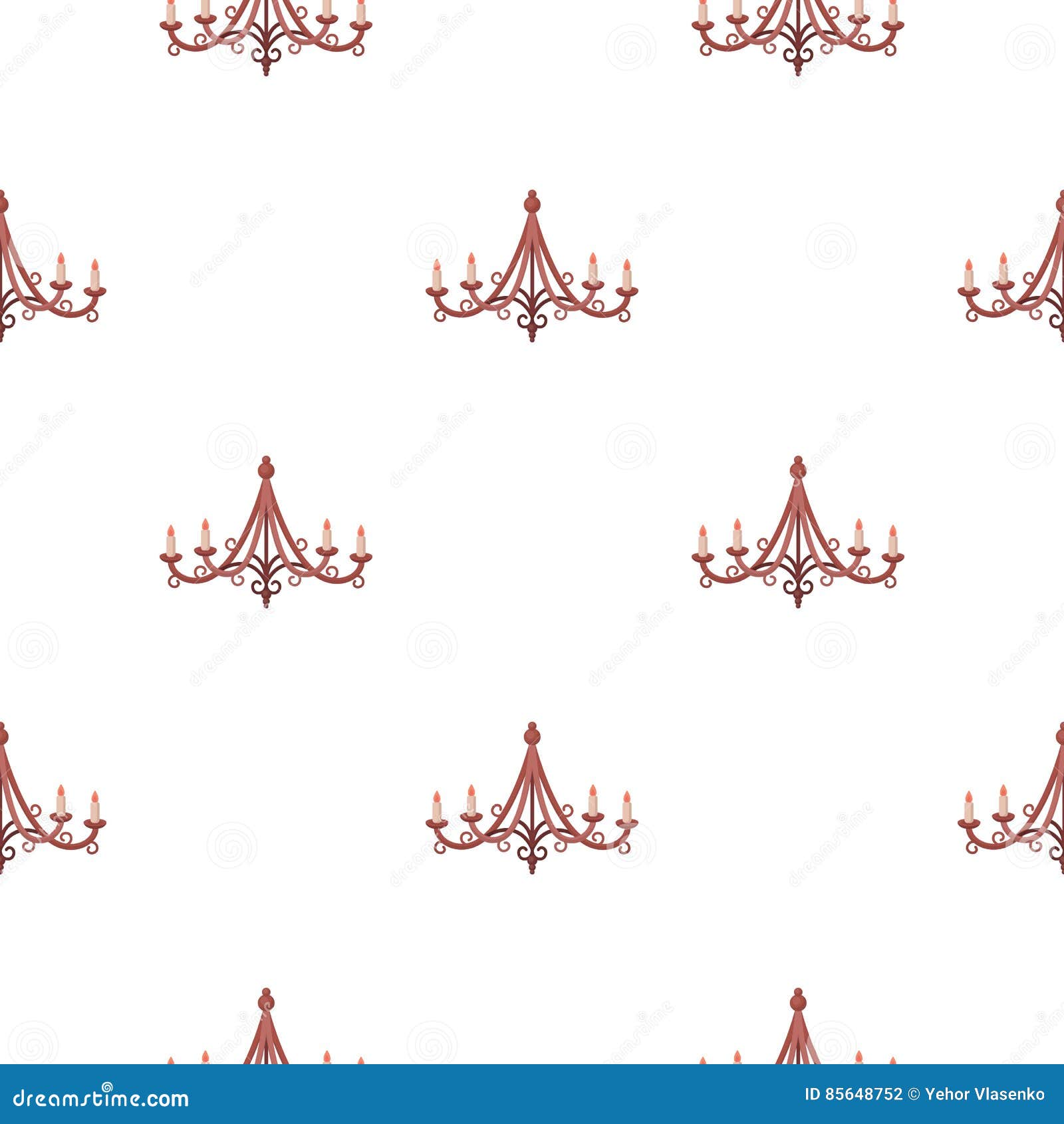Chandelier Icon in Cartoon Style on White Background. Light Source ...