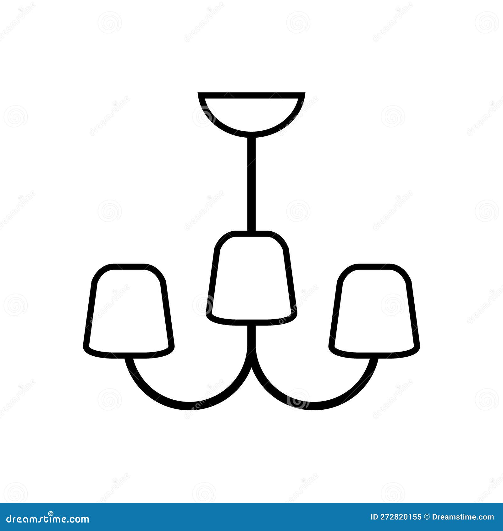 Chandelier icon on white stock vector. Illustration of simple - 272820155