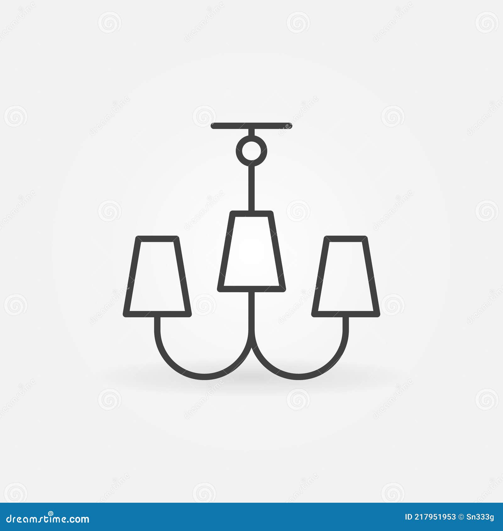 Chandelier Linear Vector Concept Icon or Symbol Stock Vector ...