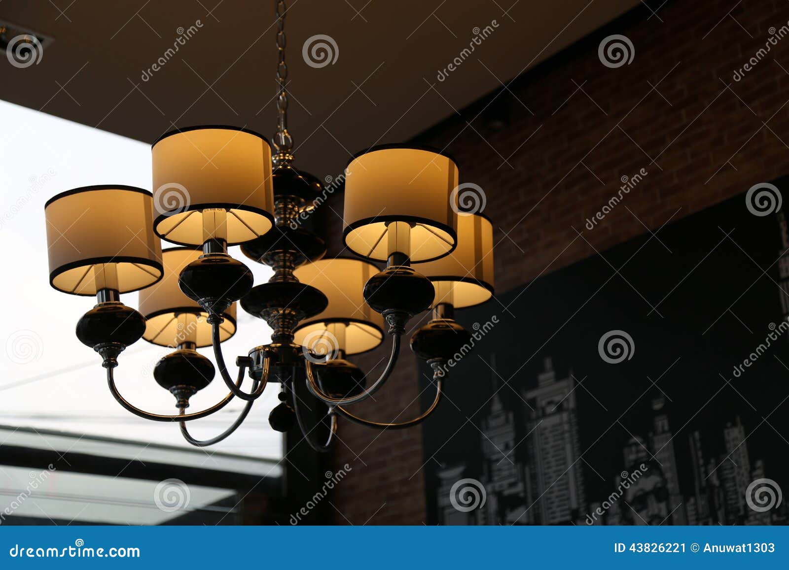 Chandelier On Thai Temple Ceiling. Royalty-Free Stock Image ...