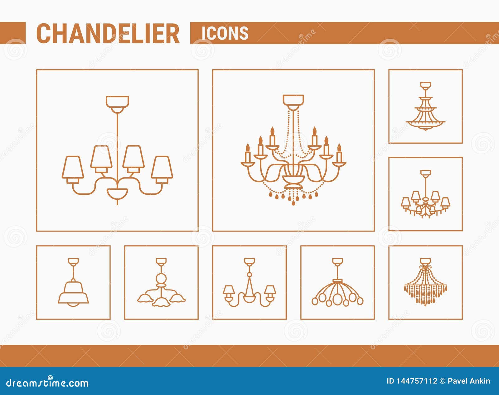 Chandelier Vector Icons 01 stock vector. Illustration of graphic ...