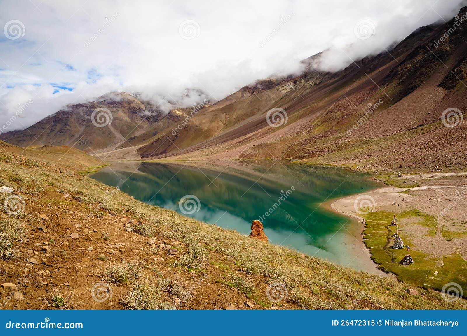 Chandertal lake in Spiti stock image. Image of calm, himalaya - 26472315
