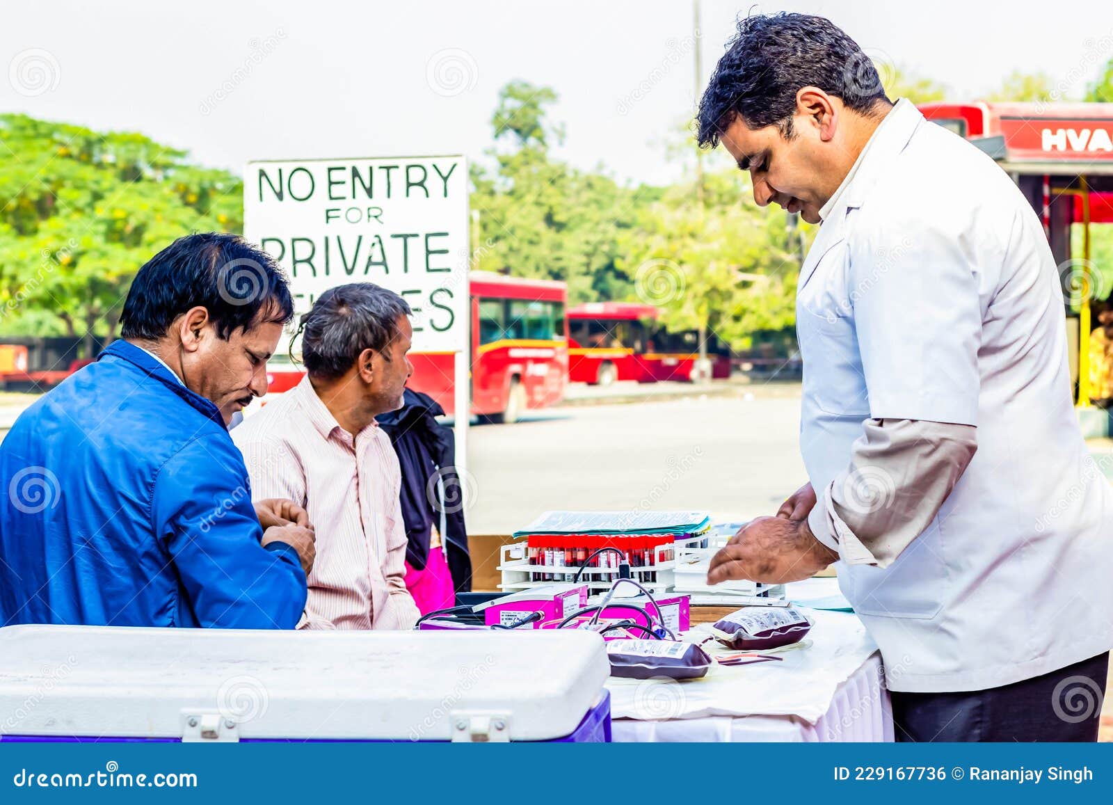 Chandigarh, India - December 4, 2019: a Doctor Testing Blood Samples in ...