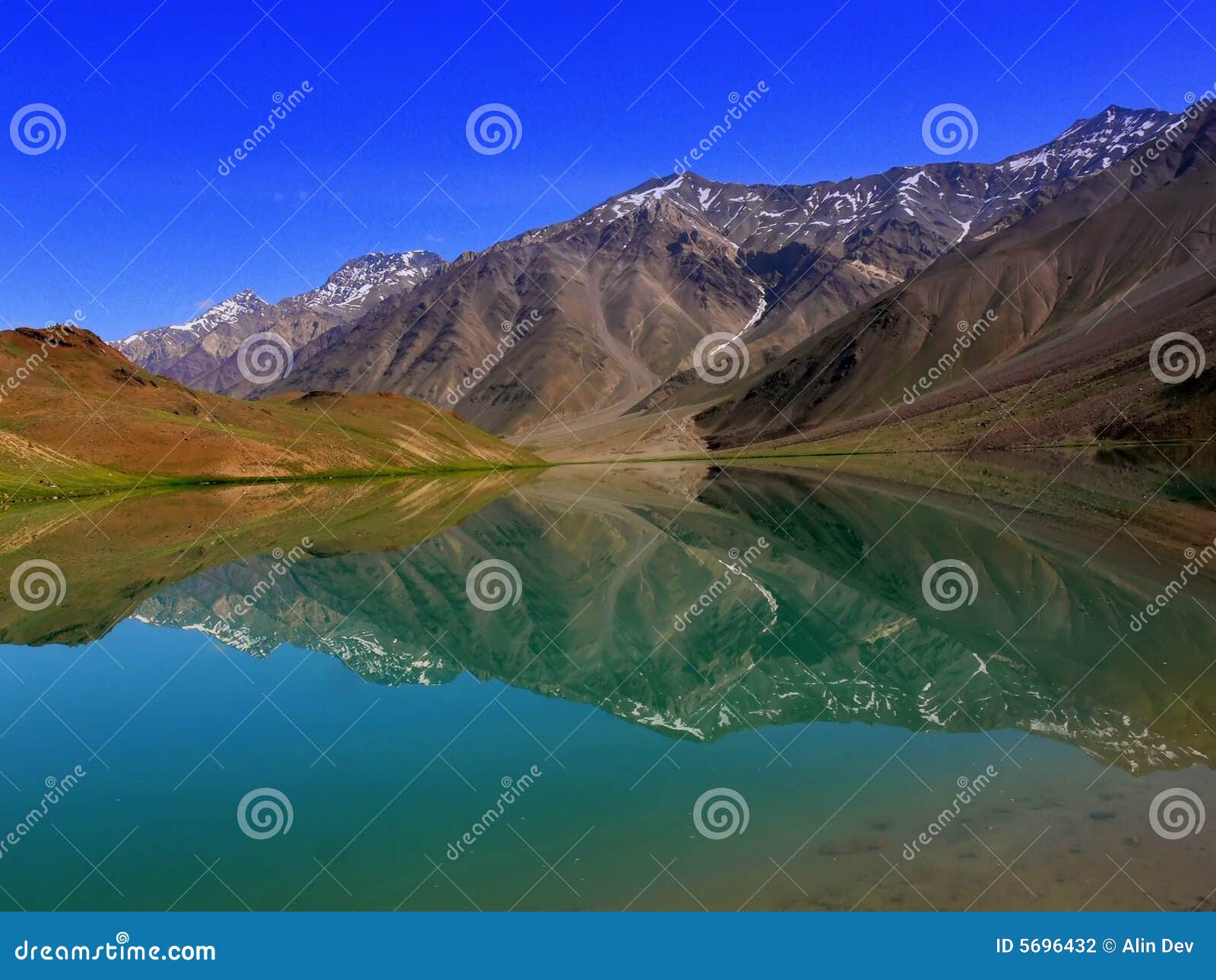 Chandratal Lake stock photo. Image of peaks, colour, countryside - 5696432
