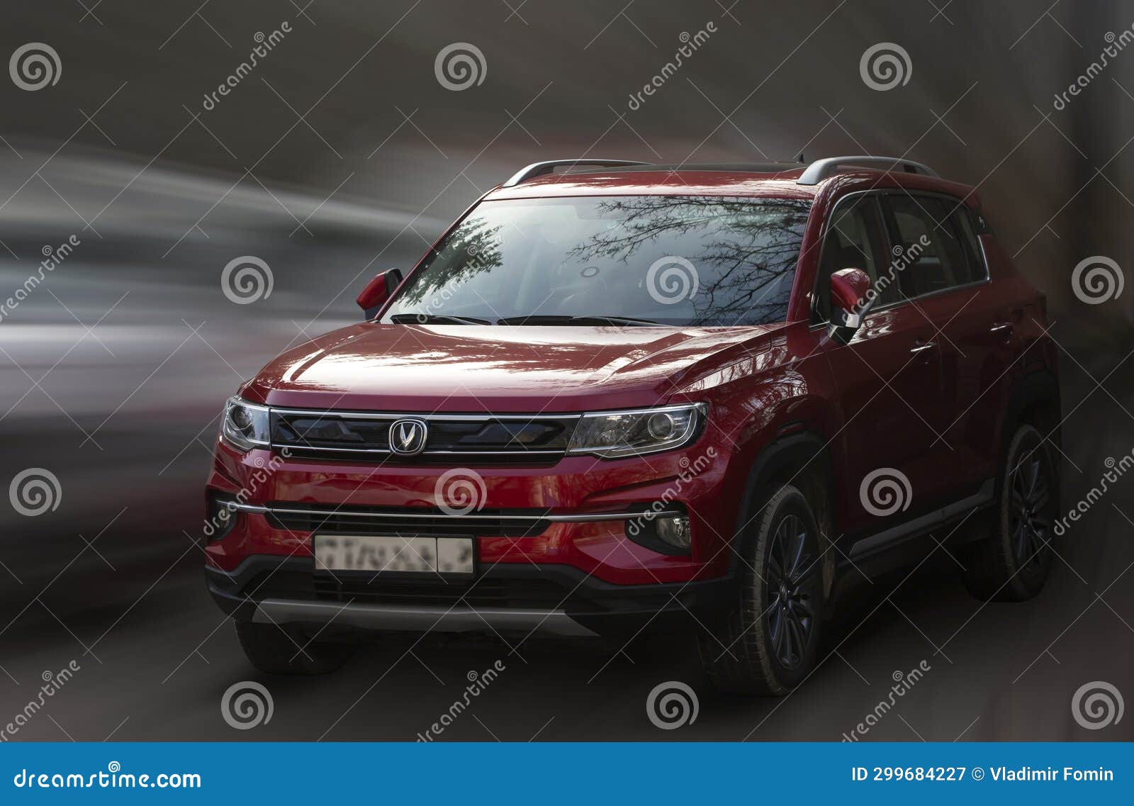 Changan red car . stock image. Image of business, china - 299684227