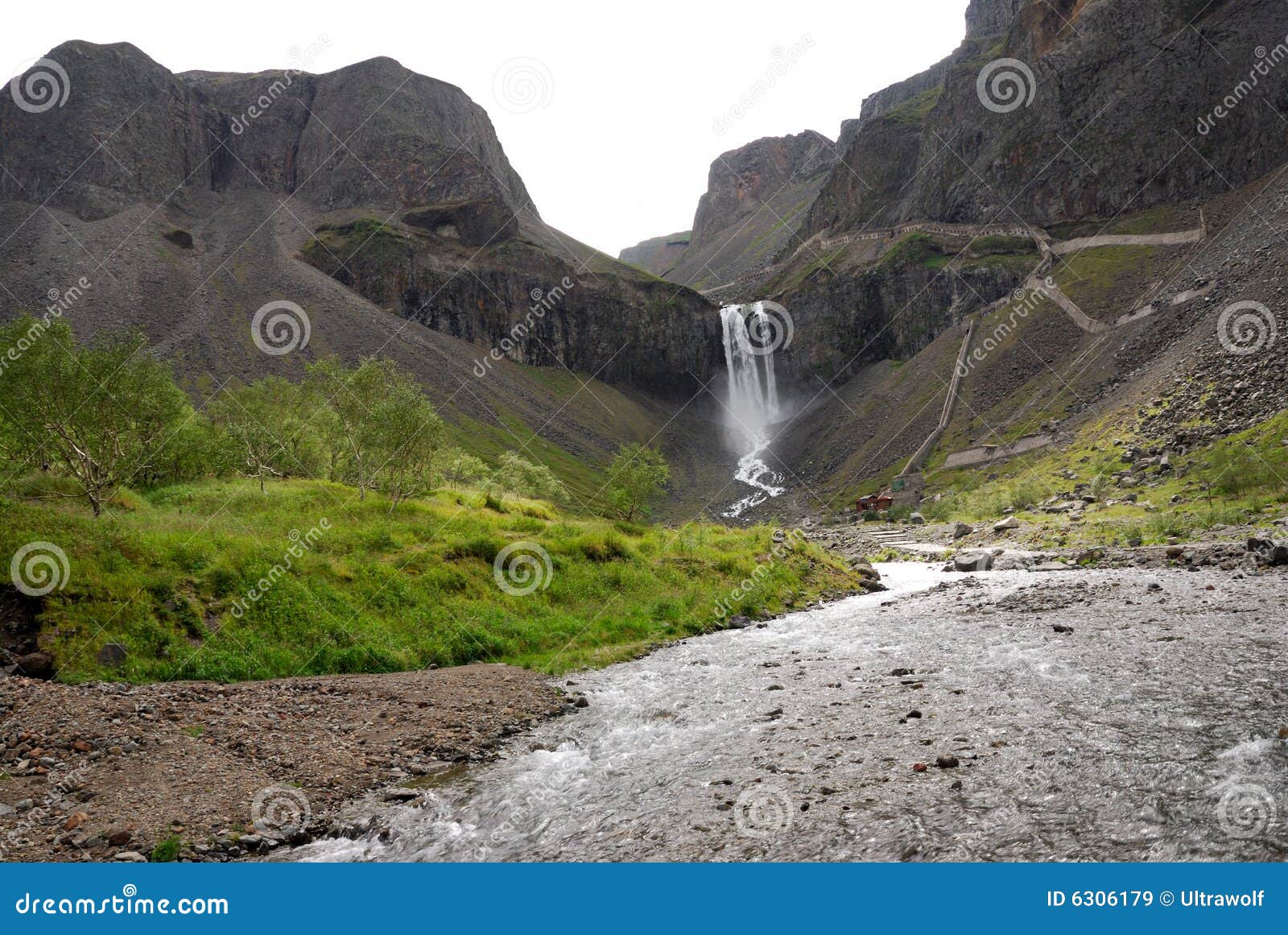 Changbai Waterfall stock image. Image of rocks, trees - 6306179