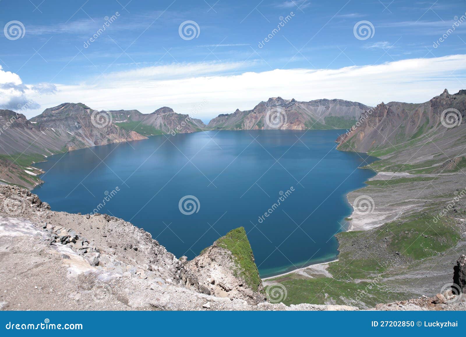Changbaishan Tianchi Volcano in the Sunlight Stock Photo - Image of ...