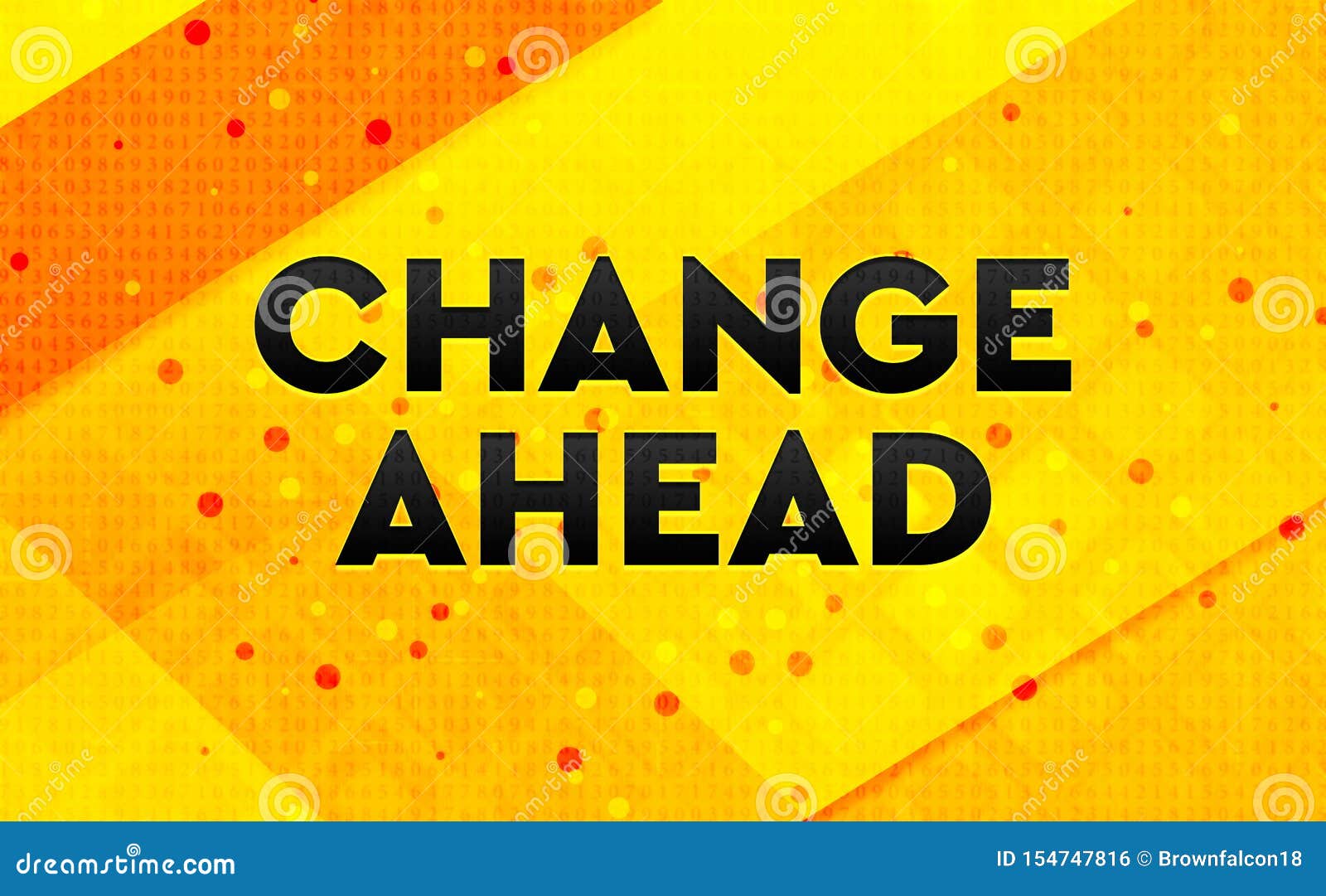 Change Ahead Abstract Digital Banner Yellow Background Stock ...