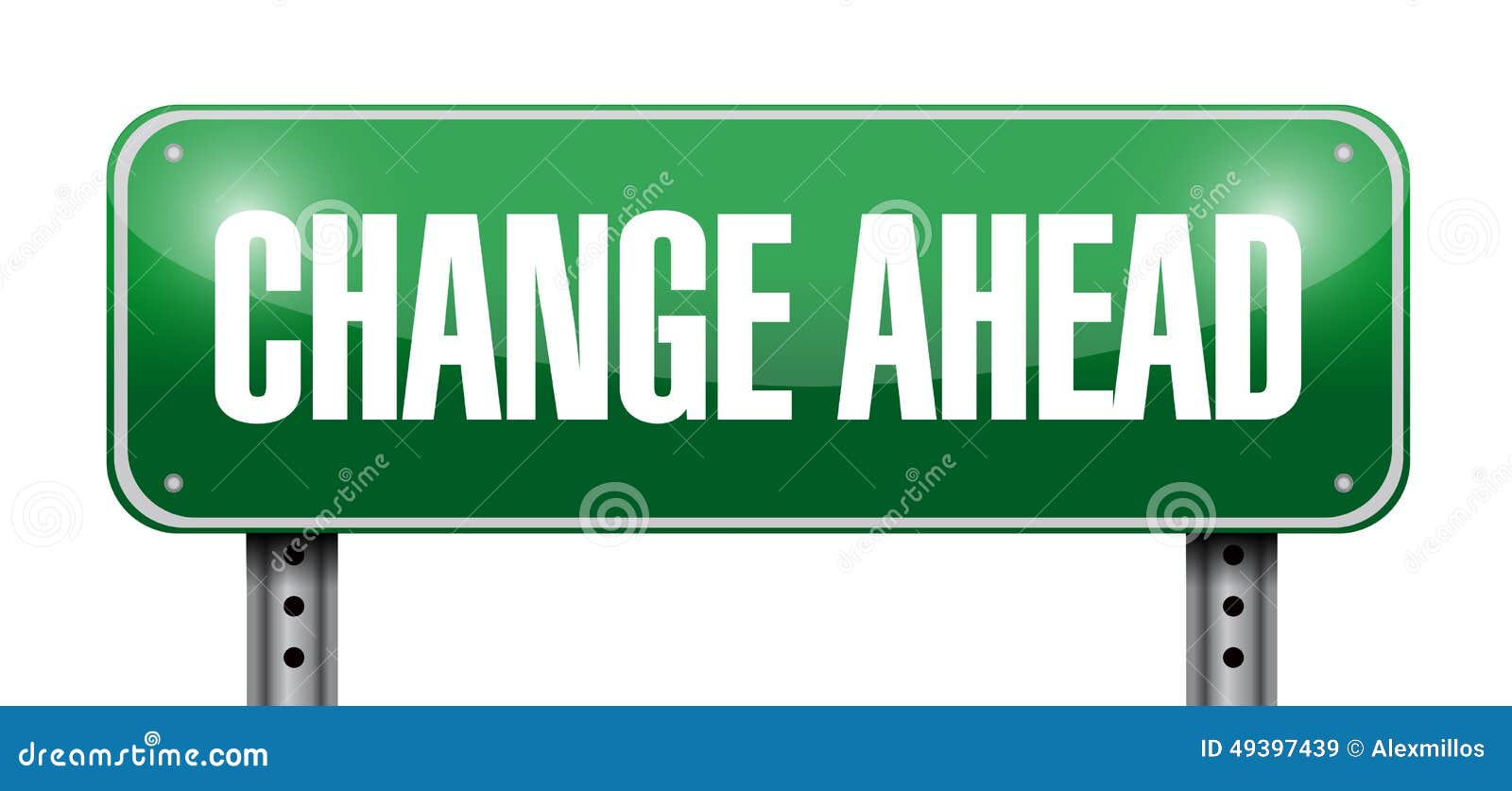 Change Ahead Road Sign Illustration Design Stock Illustration ...