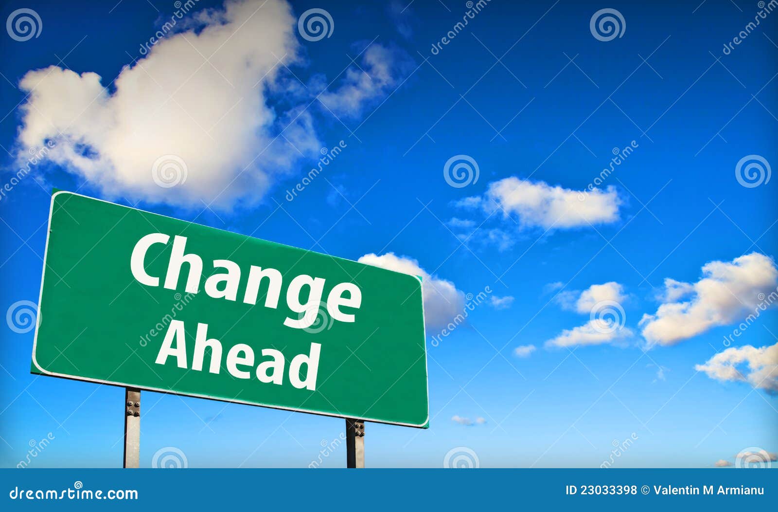 Change Ahead Sign Royalty Free Stock Photos - Image: 23033398
