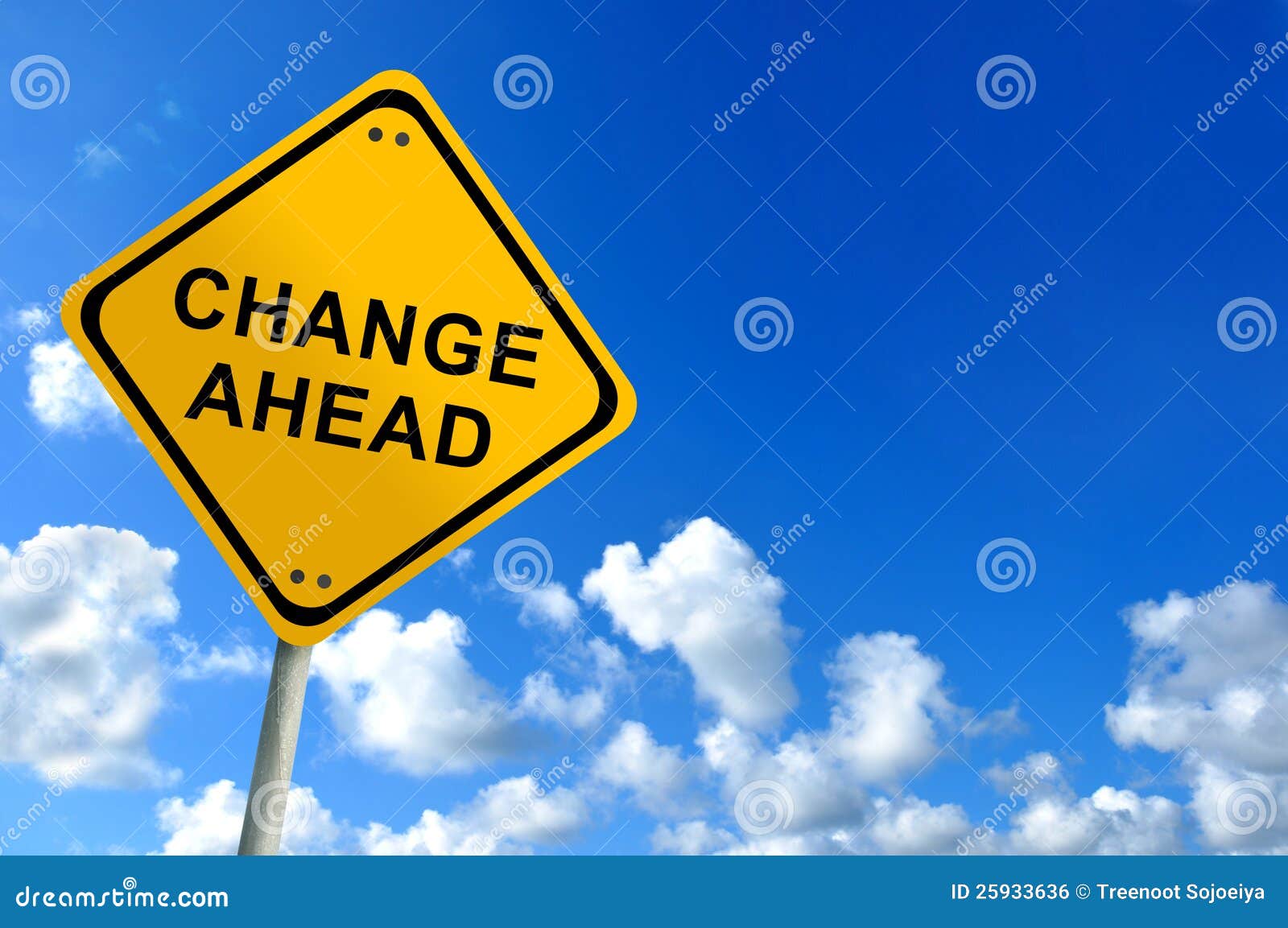 Change ahead sign stock photo. Image of change, copyspace - 25933636