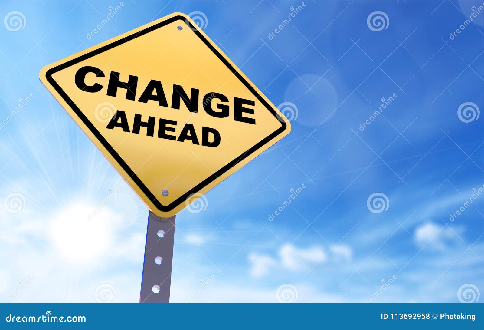 Change Ahead Sign Stock Image | CartoonDealer.com #16310221
