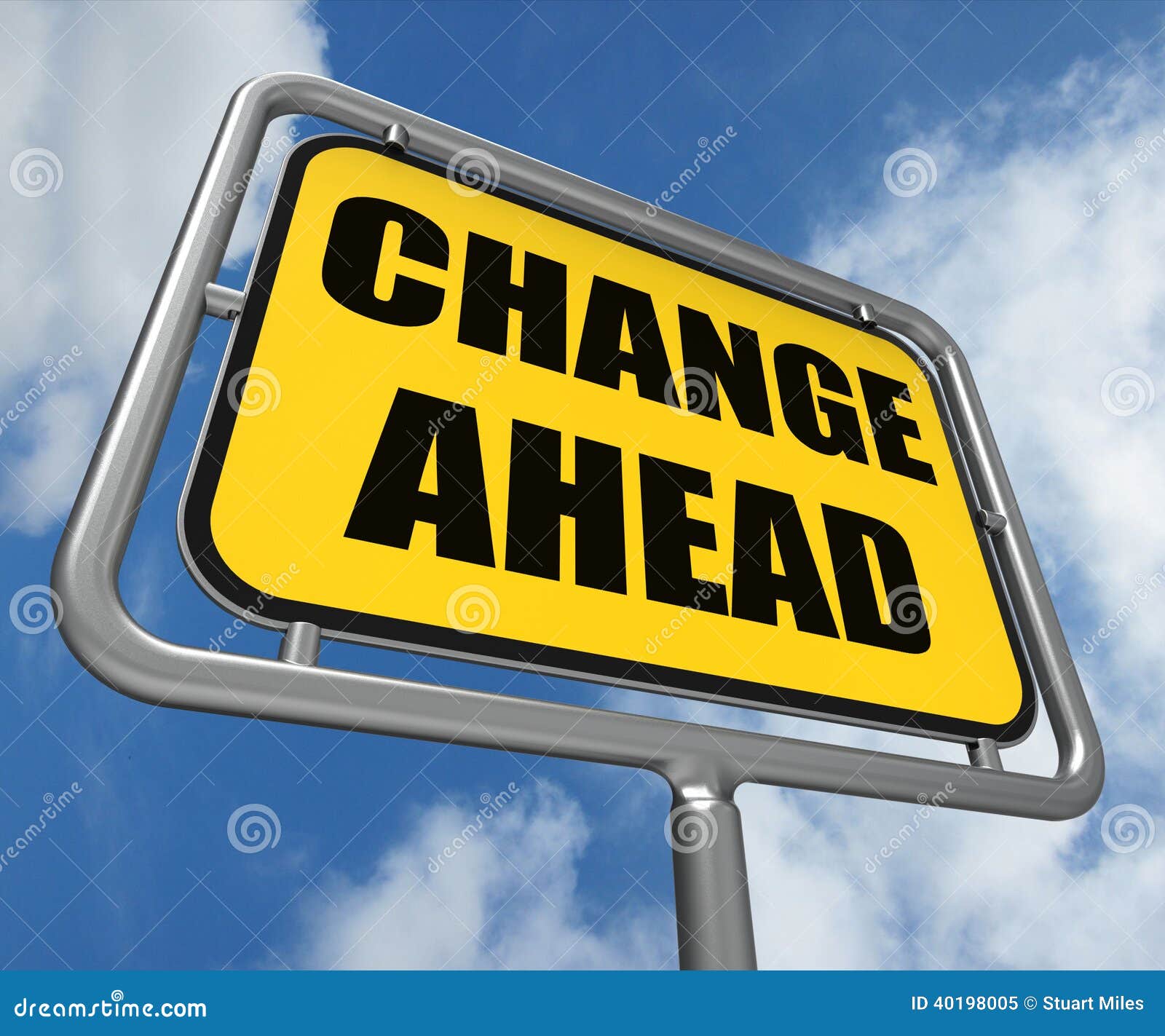 Change Ahead Sign Refers To a Different and Stock Illustration ...