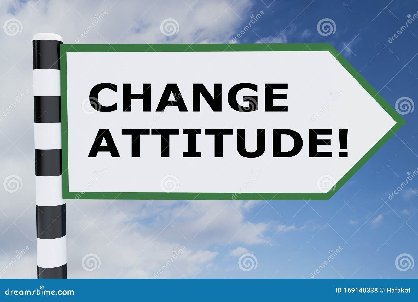 CHANGE ATTITUDE! concept stock illustration. Illustration of adversity ...