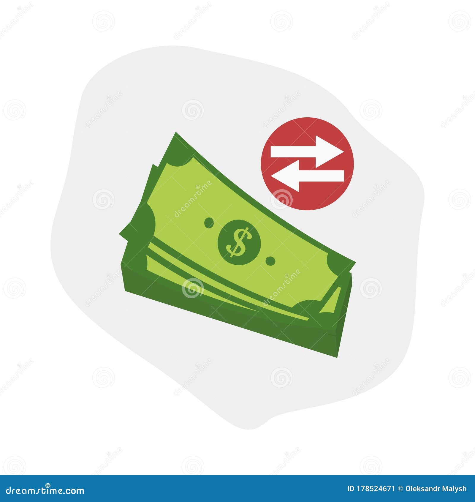 Change Banknotes, Cash, Dollars. Flow Money Vector Stock Vector ...