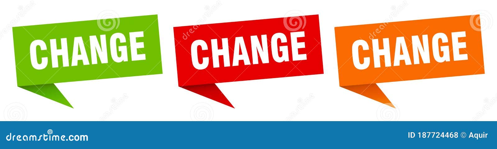 Change Banner. Change Speech Bubble Label Set Stock Vector ...