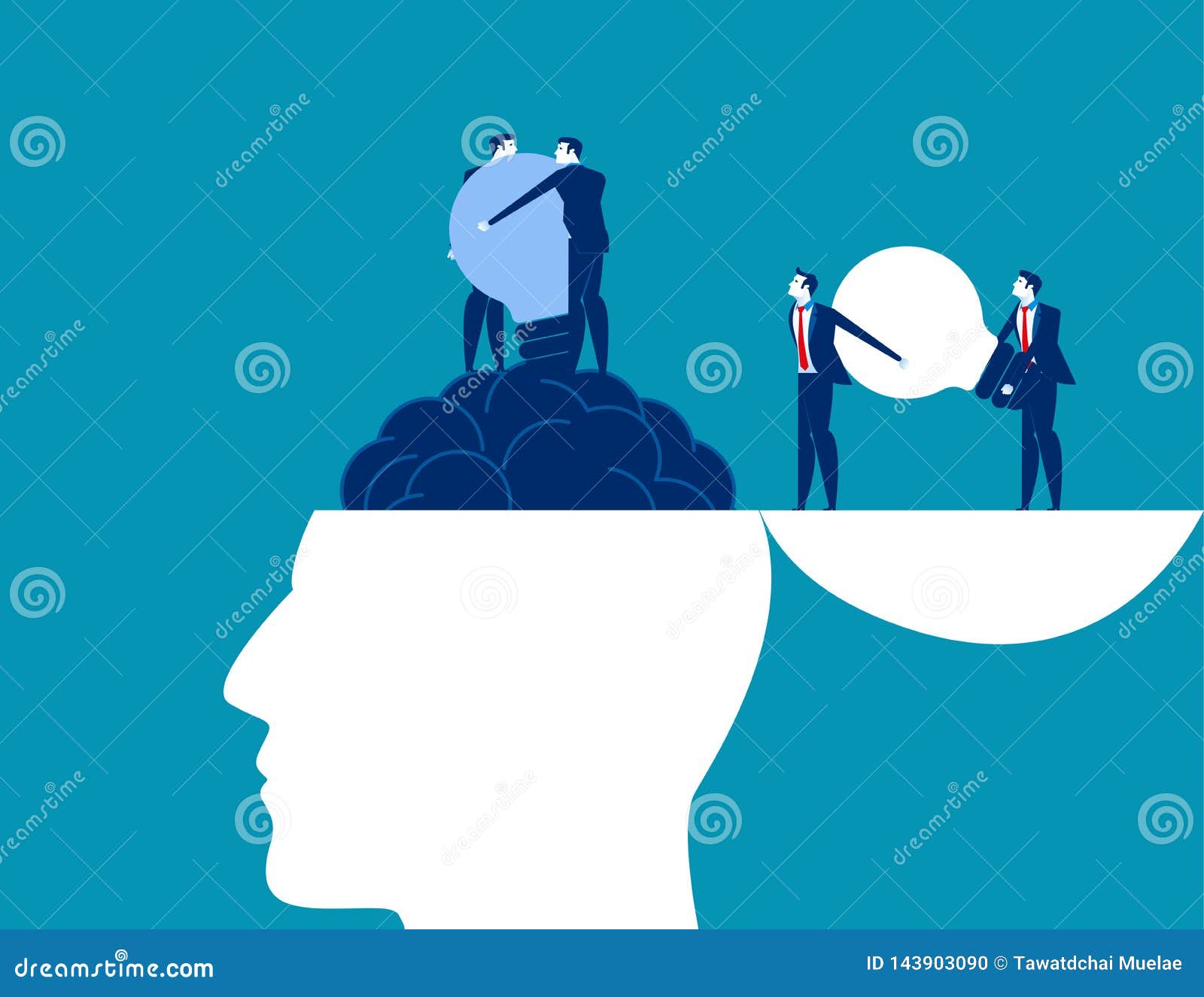 Change. Business Team Holding Bulb and Changing Stock Vector ...