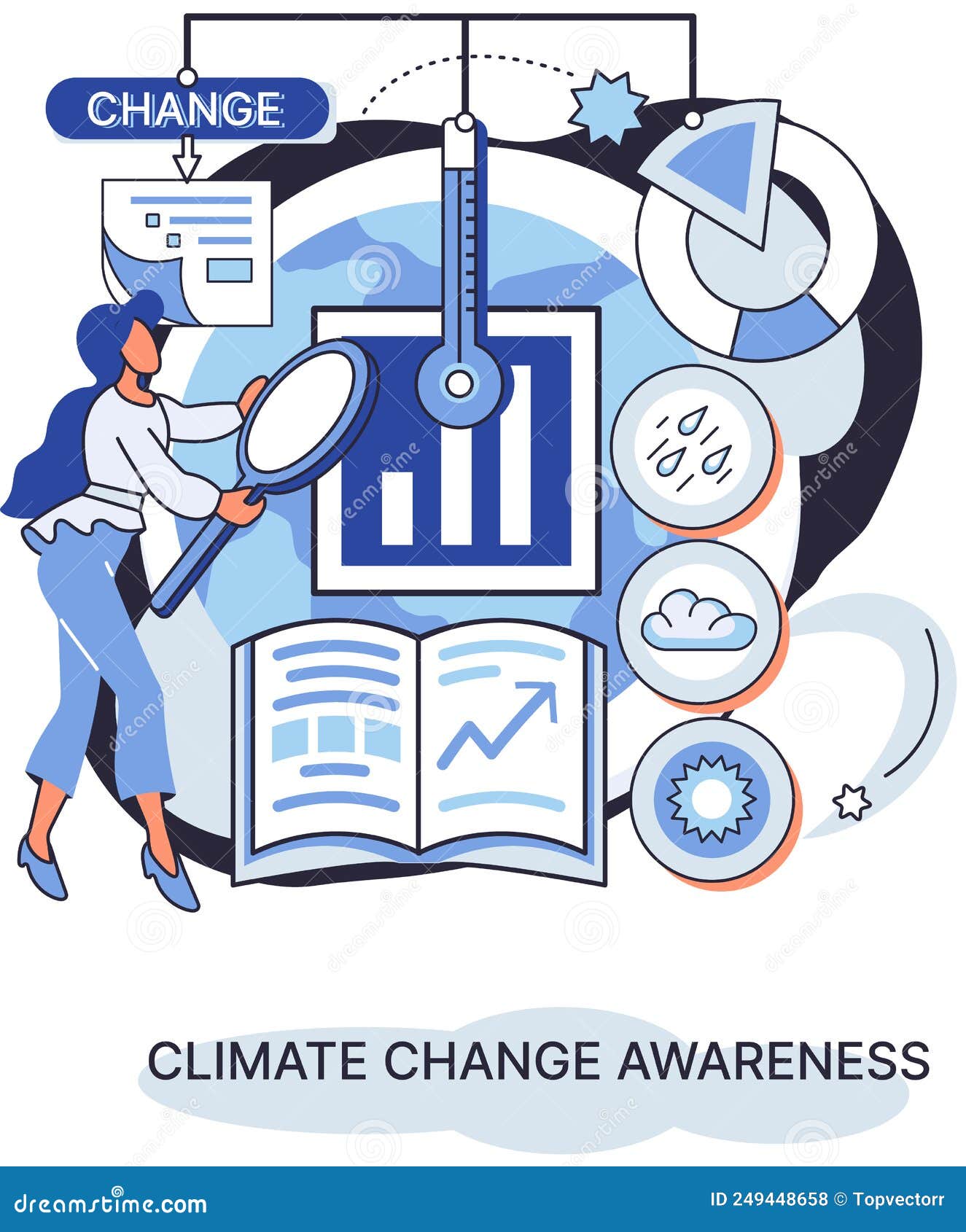 Change Climate Awareness Metaphor, Saving Planet, World Environment Day ...