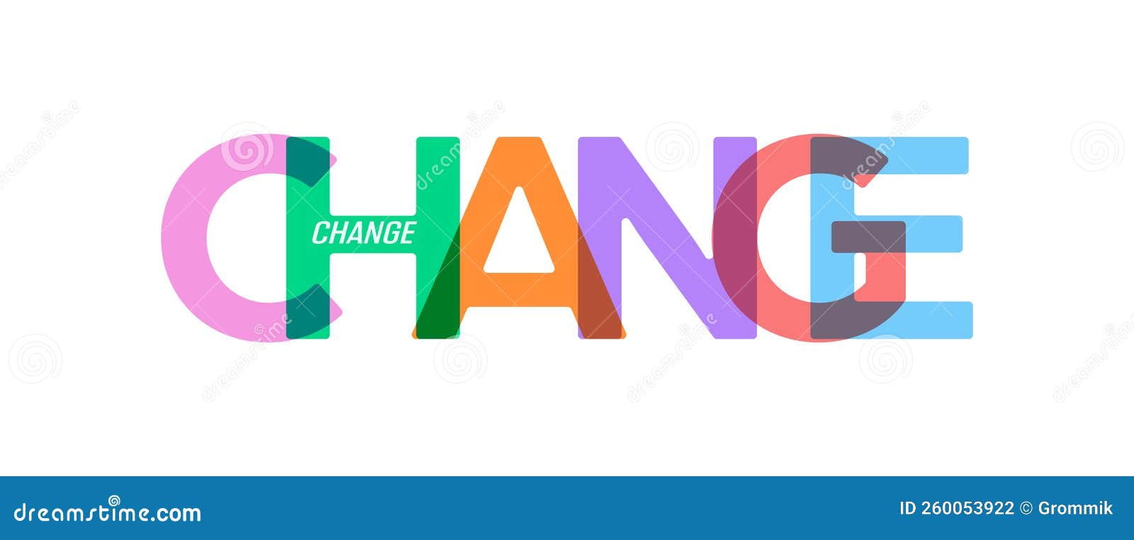CHANGE. Colorful Typographic Banner Stock Vector - Illustration of ...