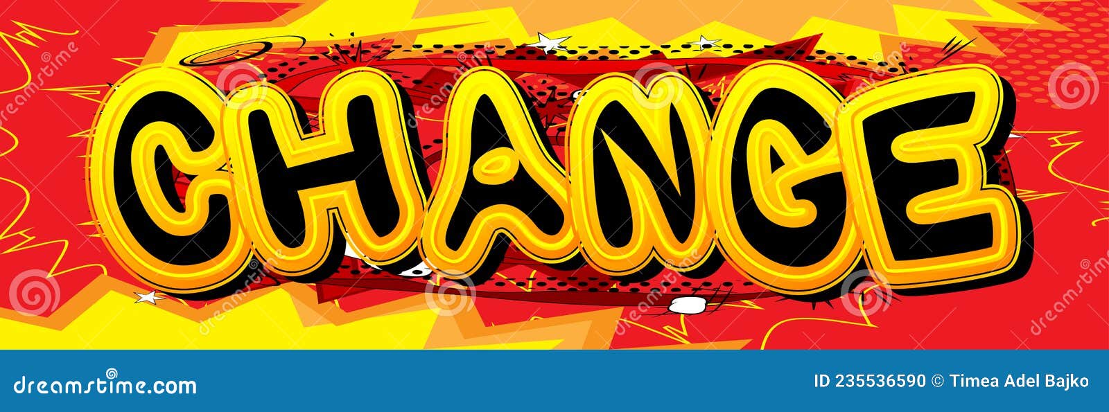 Change. Comic Book Word Text on Abstract Comics Background Stock Vector - Illustration of career ...