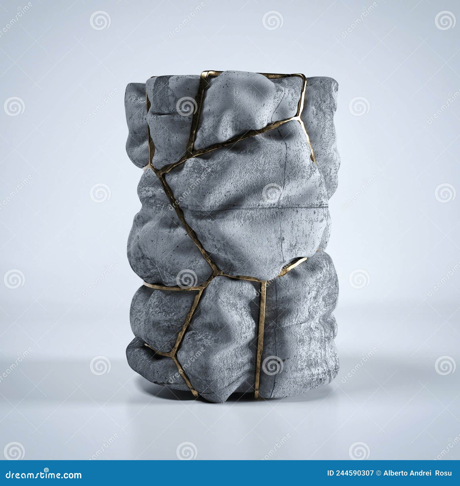 Rock Breaking By Lightning Background By AI Generated Royalty-Free ...