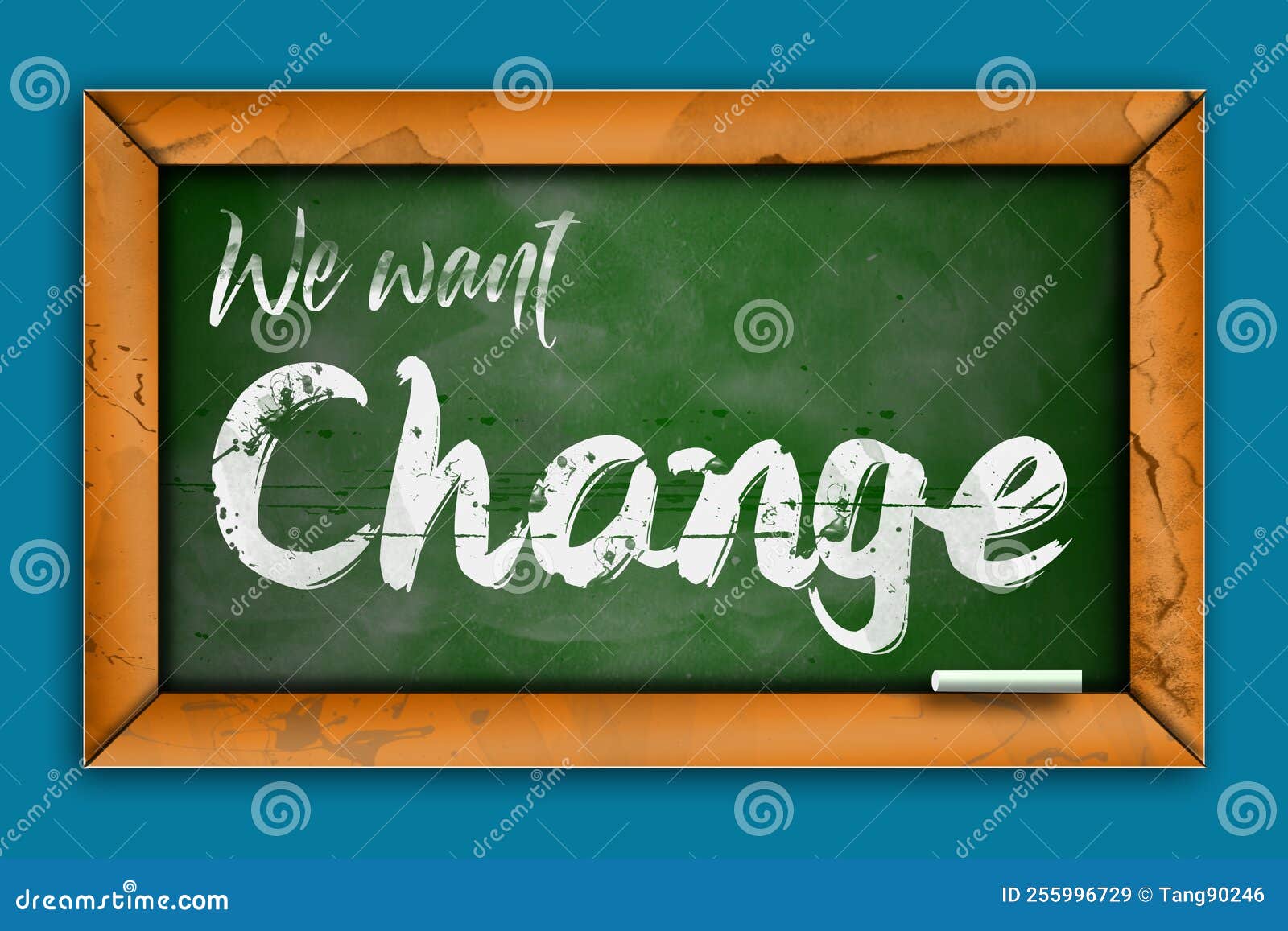 Change Concept with Text Written in Chalk Stock Illustration ...