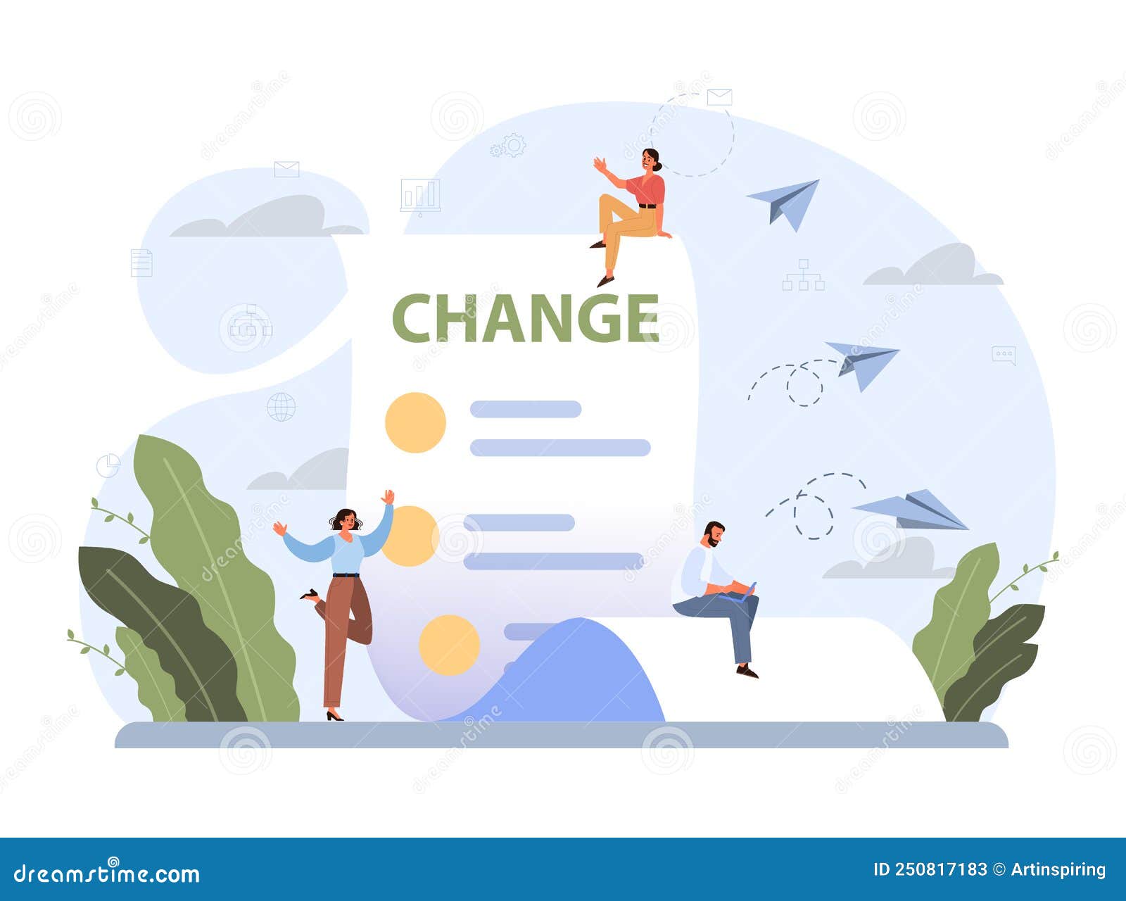 Change Concept. Transformation and Evolution Metaphor Stock Vector ...