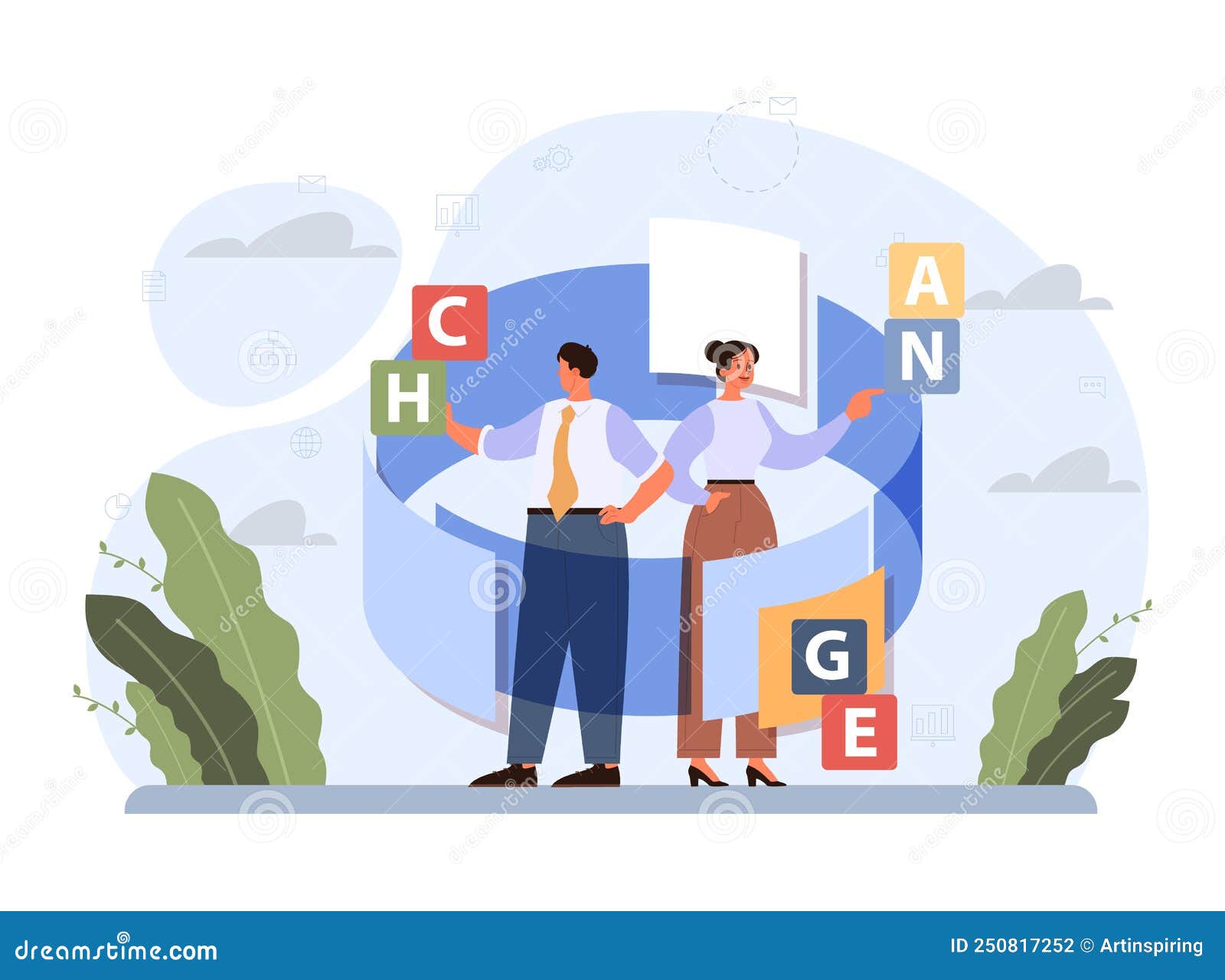 Change Concept. Transformation and Evolution Metaphor Stock Vector ...