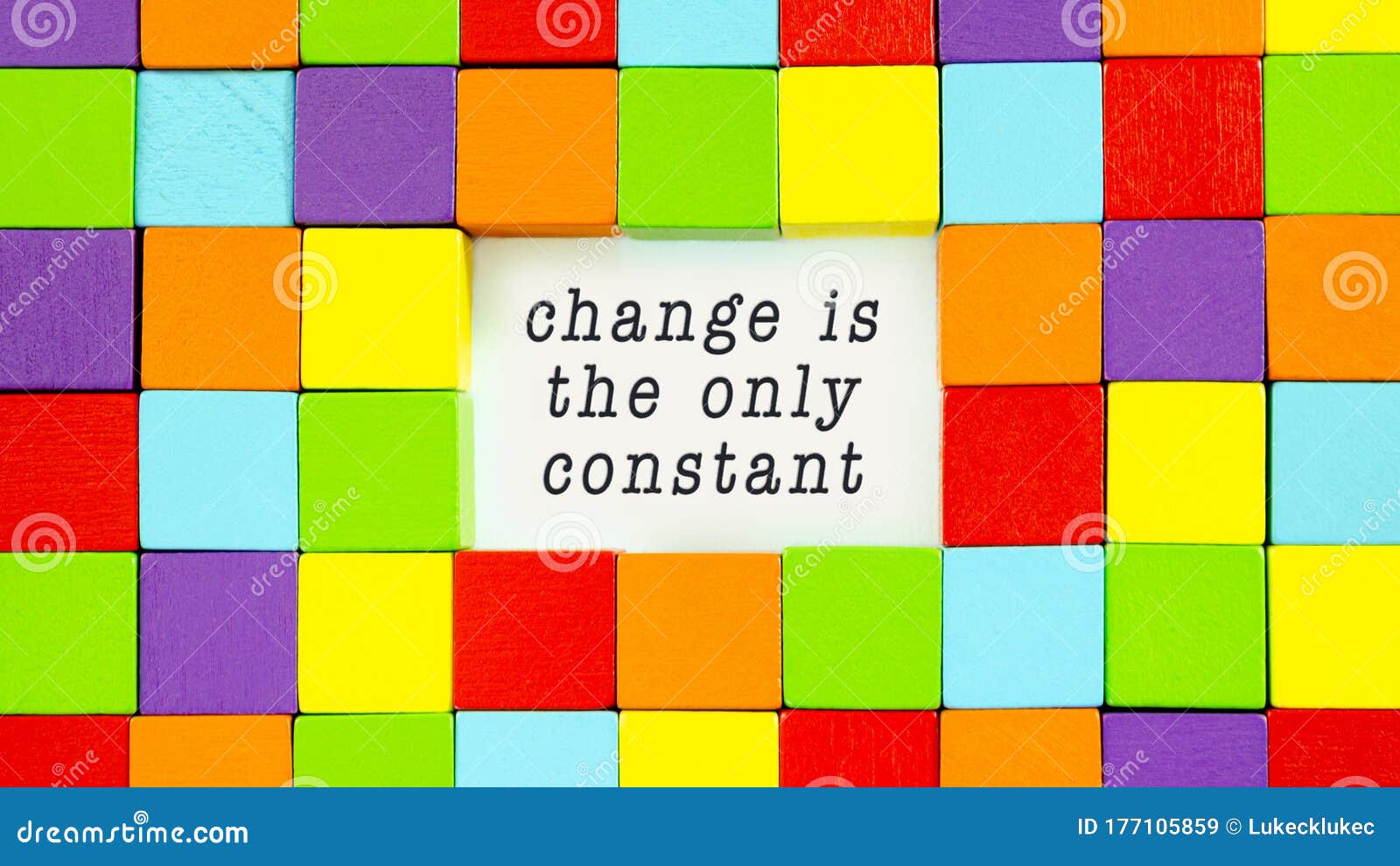Change is the only Constant Typed on White Paper Surrounded by Multi ...