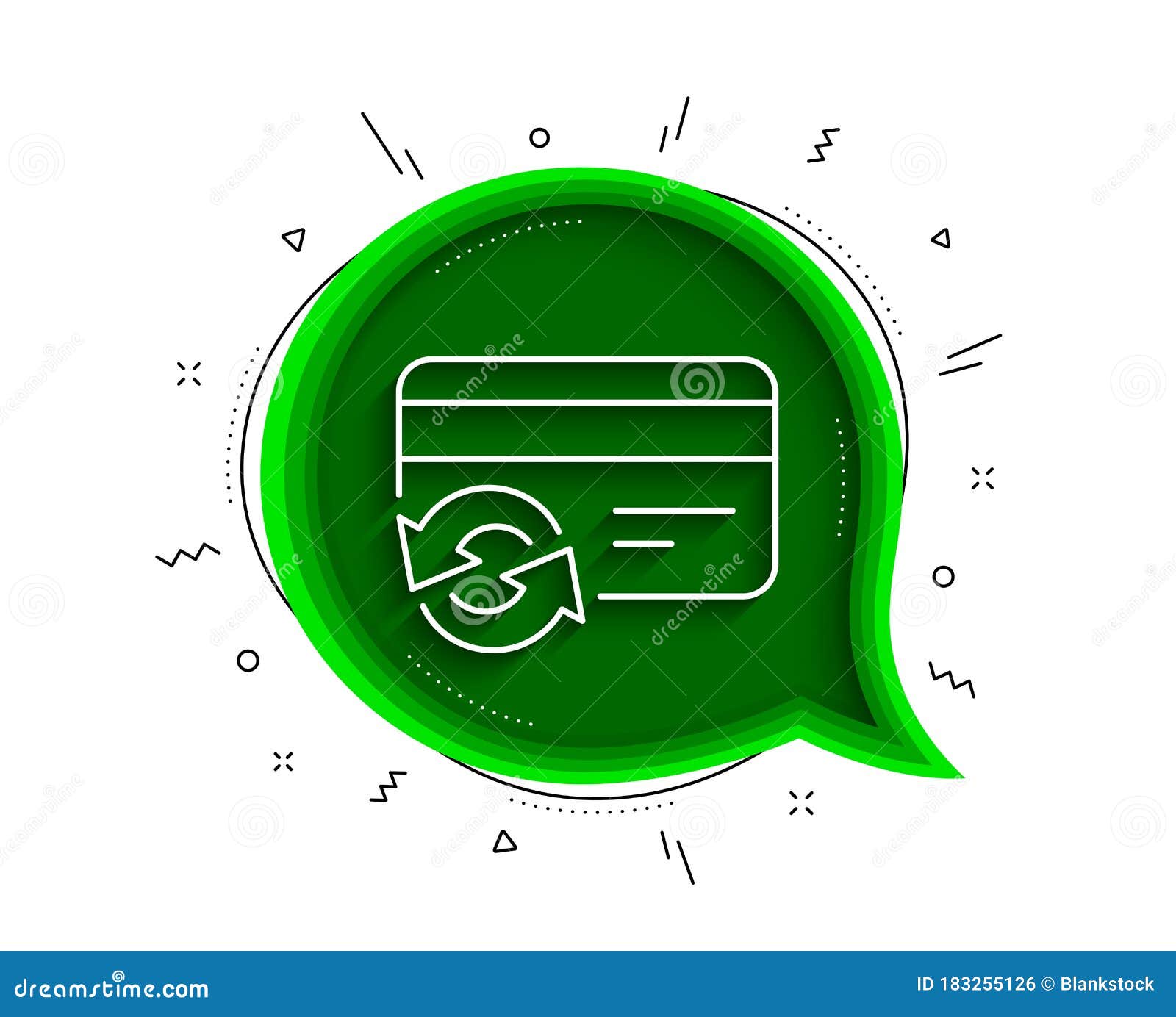 Change Credit Card Line Icon. Payment Method Sign. Vector Stock Vector ...