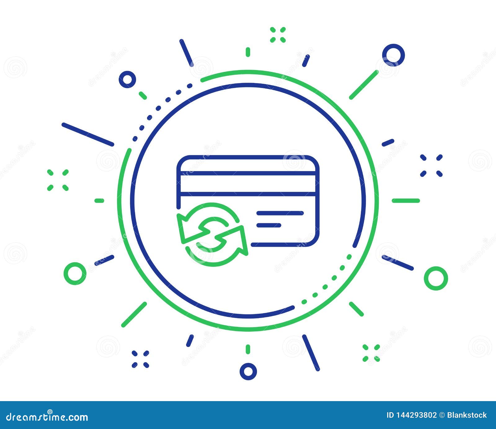 Change Credit Card Line Icon. Payment Method Sign. Vector Stock Vector ...