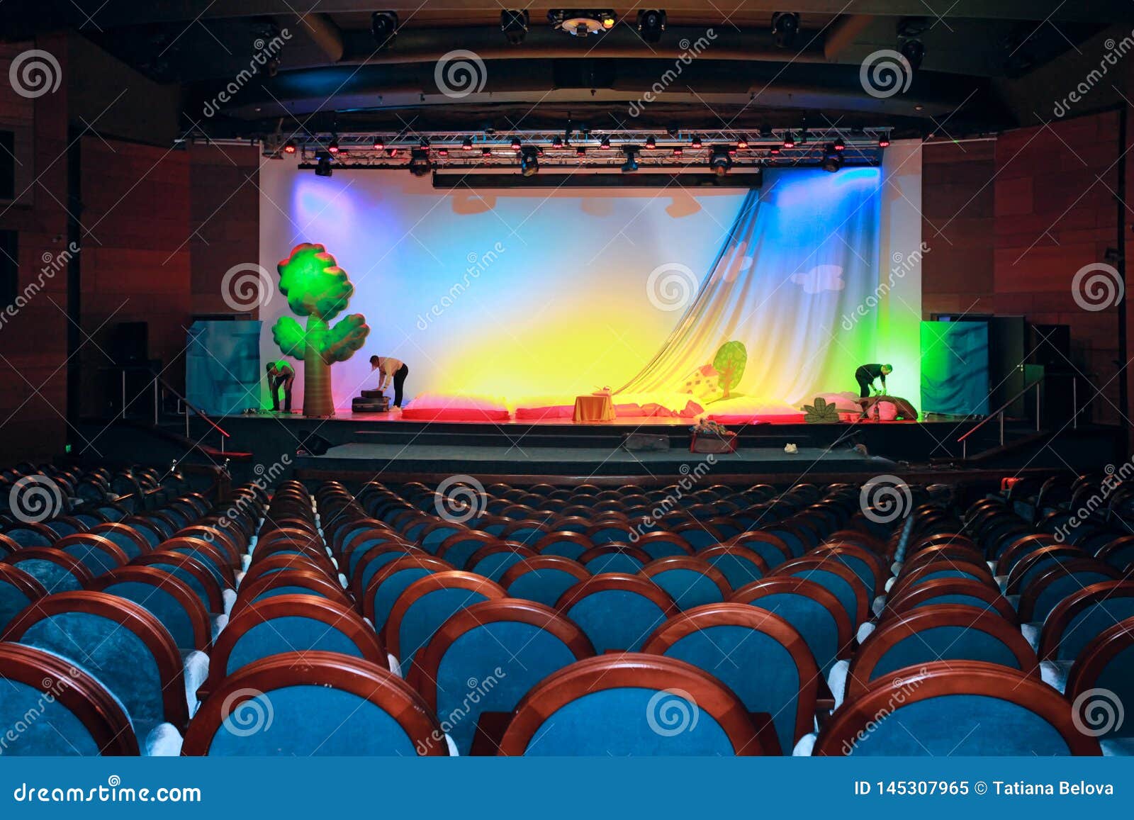 Preparation of a Scene for a Performance in Theater Editorial Image ...