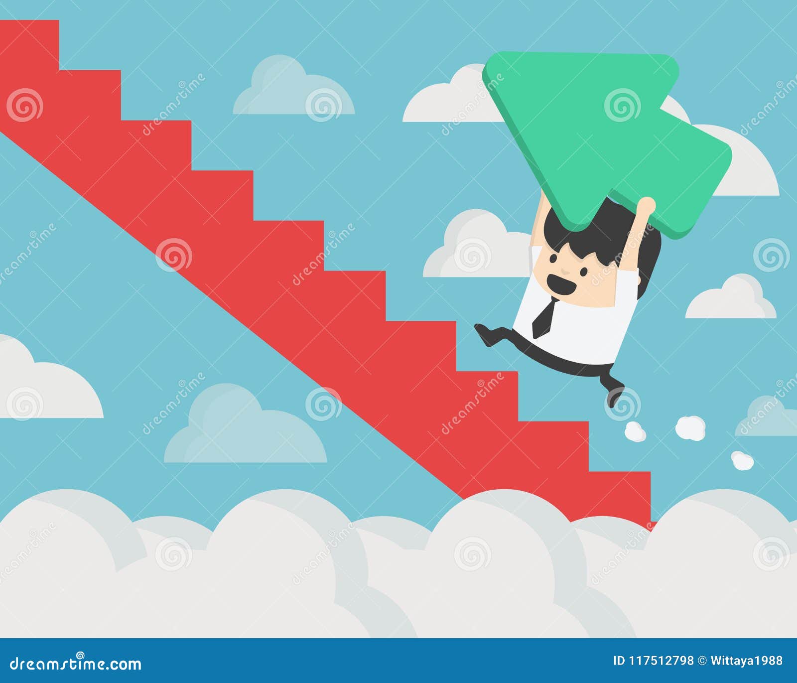Change of a Direction. Business Concept Vector Illustration & Pr Stock ...
