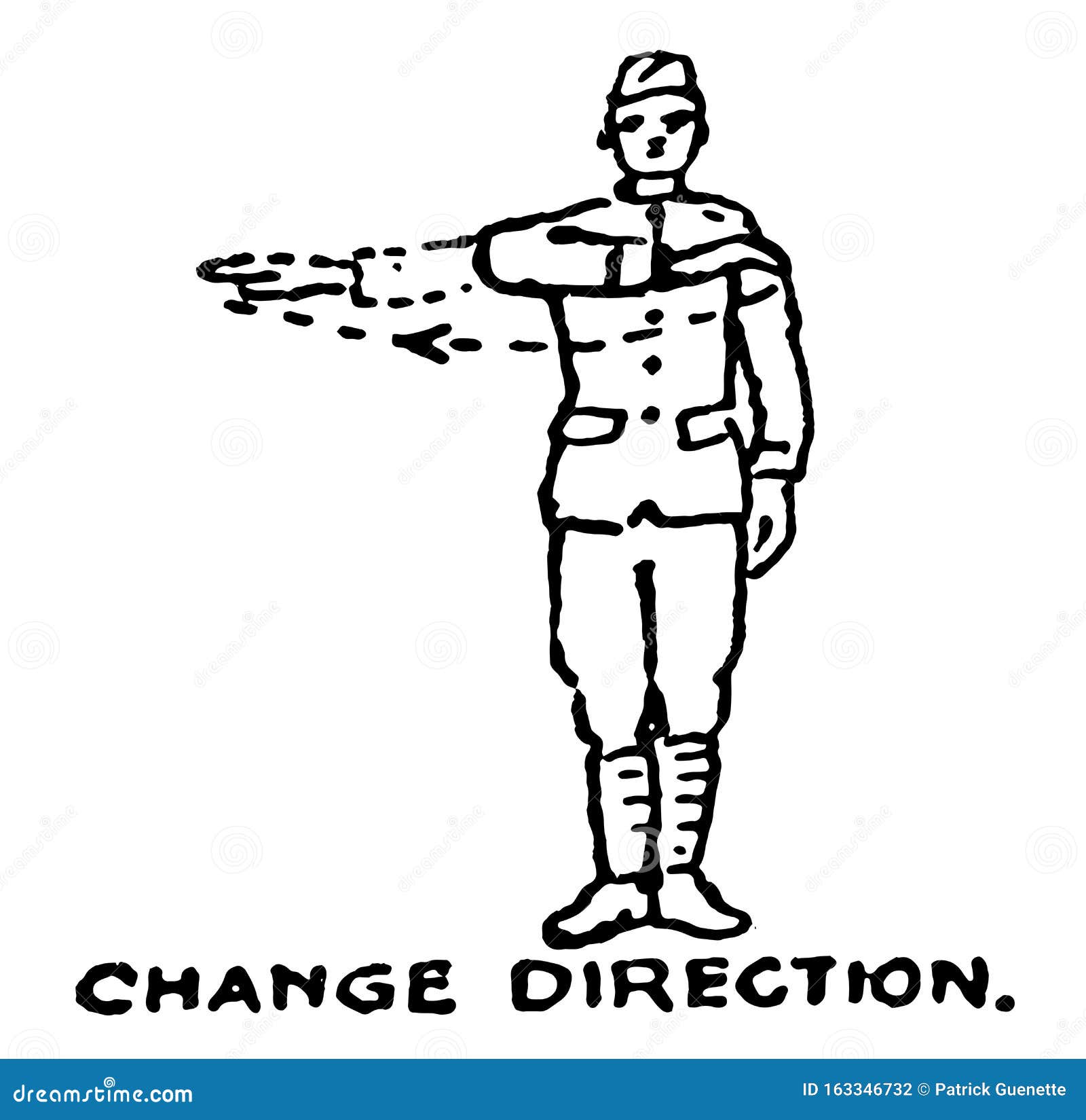 Change Direction, Vintage Illustration Stock Vector - Illustration of ...