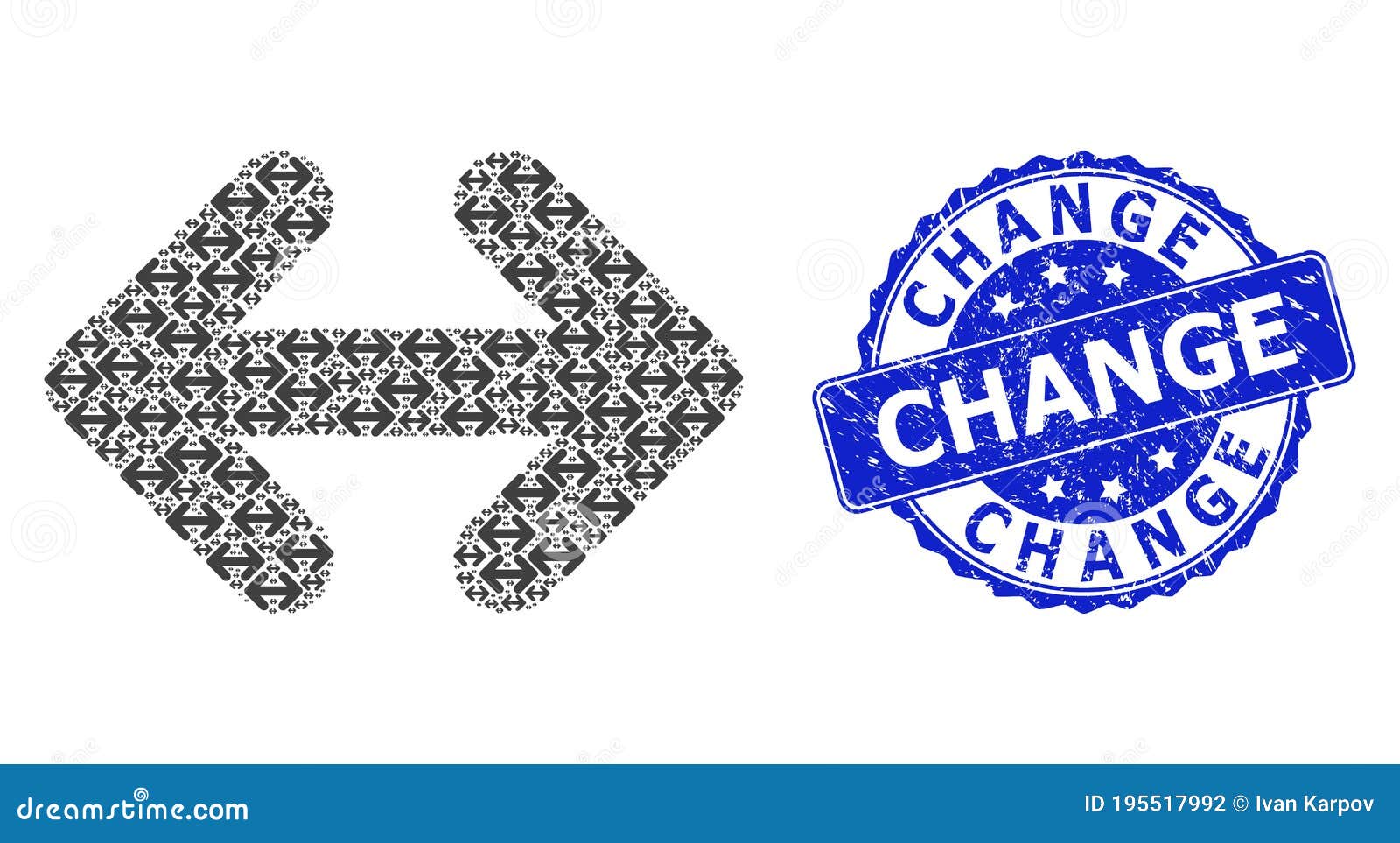 Rubber Change Round Seal and Recursive Exchange Arrows Horizontally ...