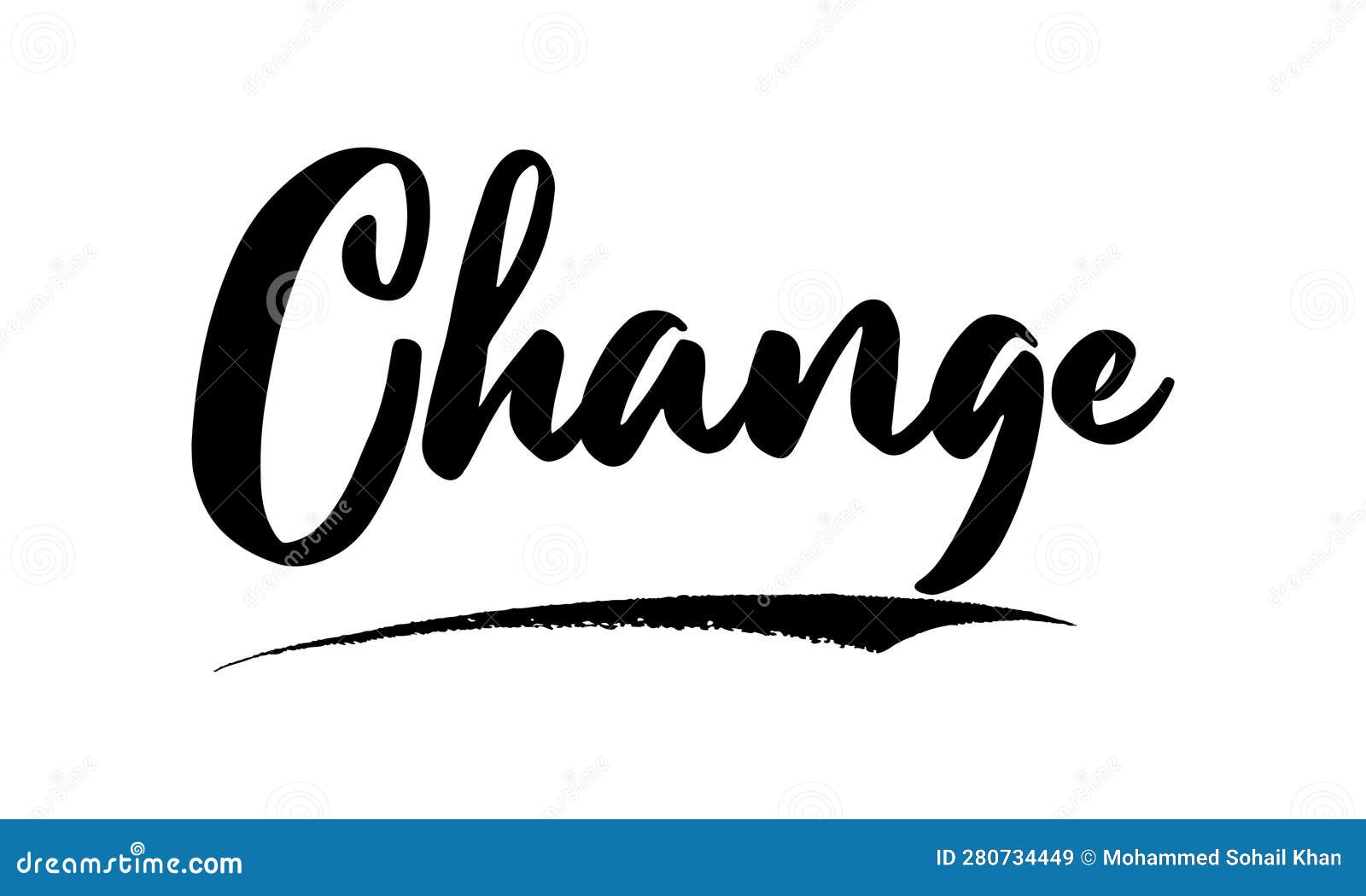 Change Elegant Bold Typography Text Lettering Vector Design Quote Stock ...