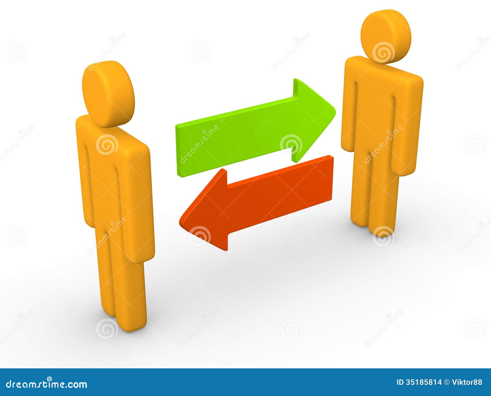 Échange Entre Deux Hommes 3d Images stock - Image: 35185814