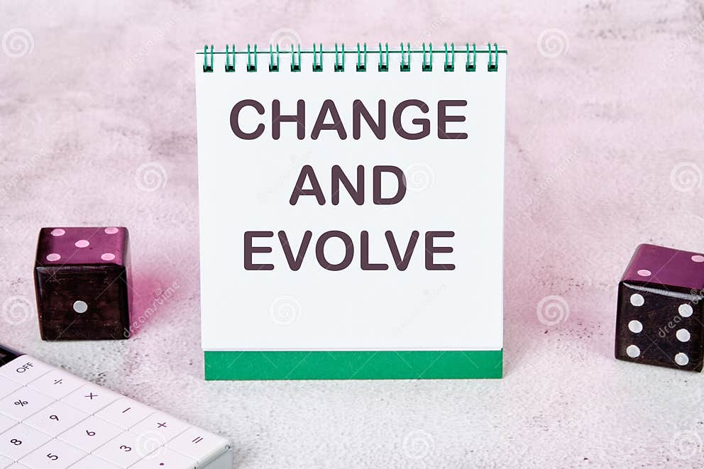 CHANGE and EVOLVE text stock image. Image of sign, strategy - 296374979