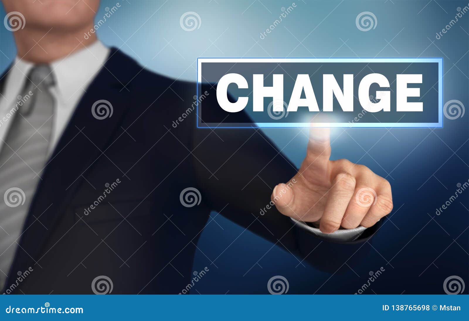 Change Pushing Concept 3d Illustration Stock Illustration ...