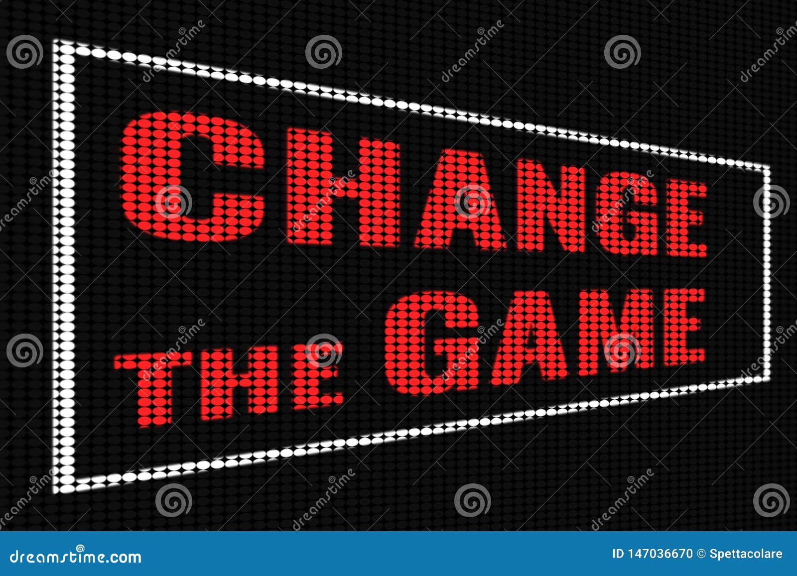 Change the Game Red Text on Dark Screen Stock Illustration ...