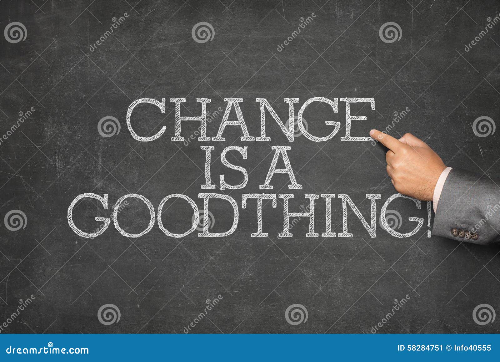 Change is a Good Thing Text on Blackboard Stock Image - Image of modify ...