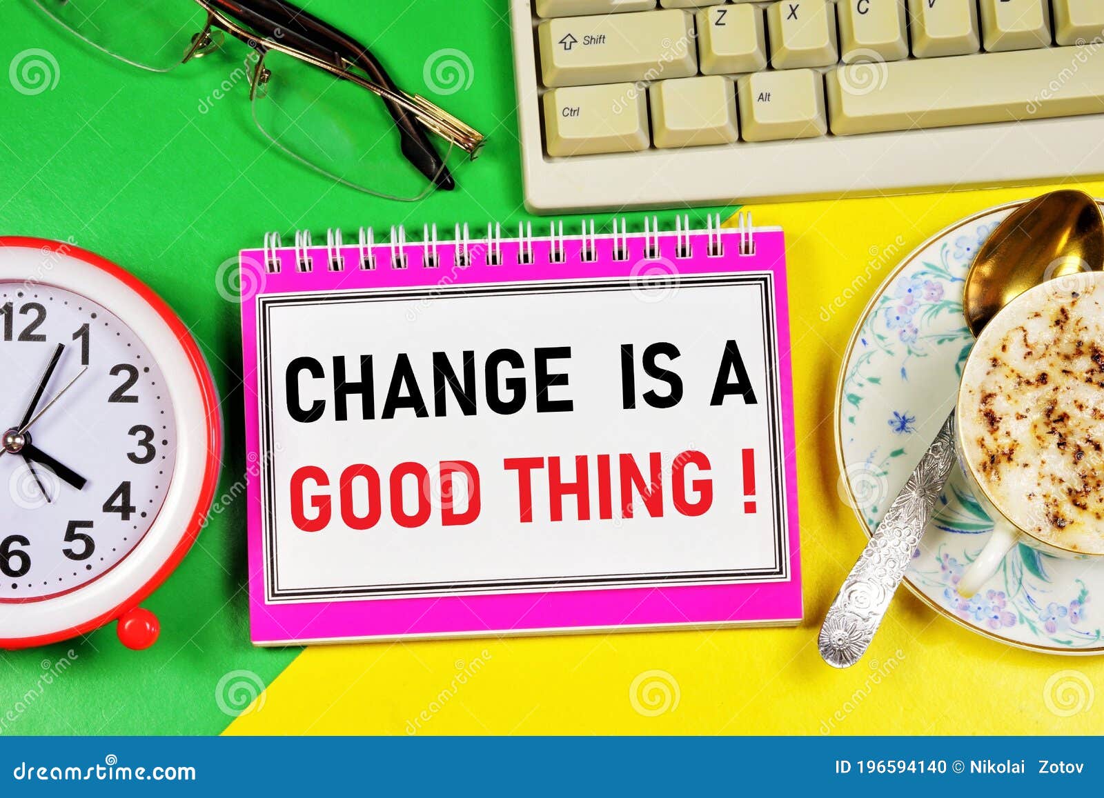 Change is a Good Thing. Text Caption in the To-do Planning Notepad ...