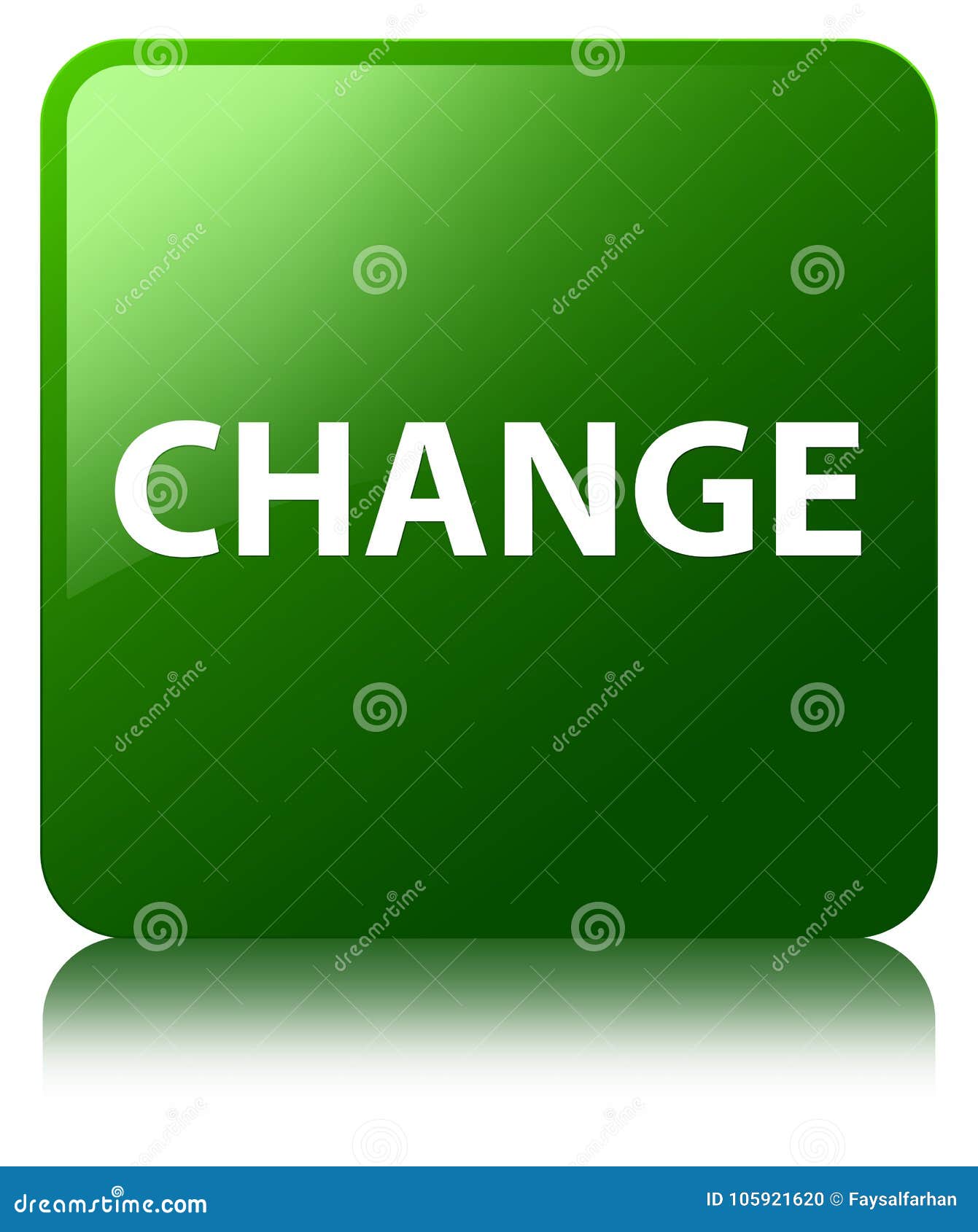 Change green square button stock illustration. Illustration of button ...