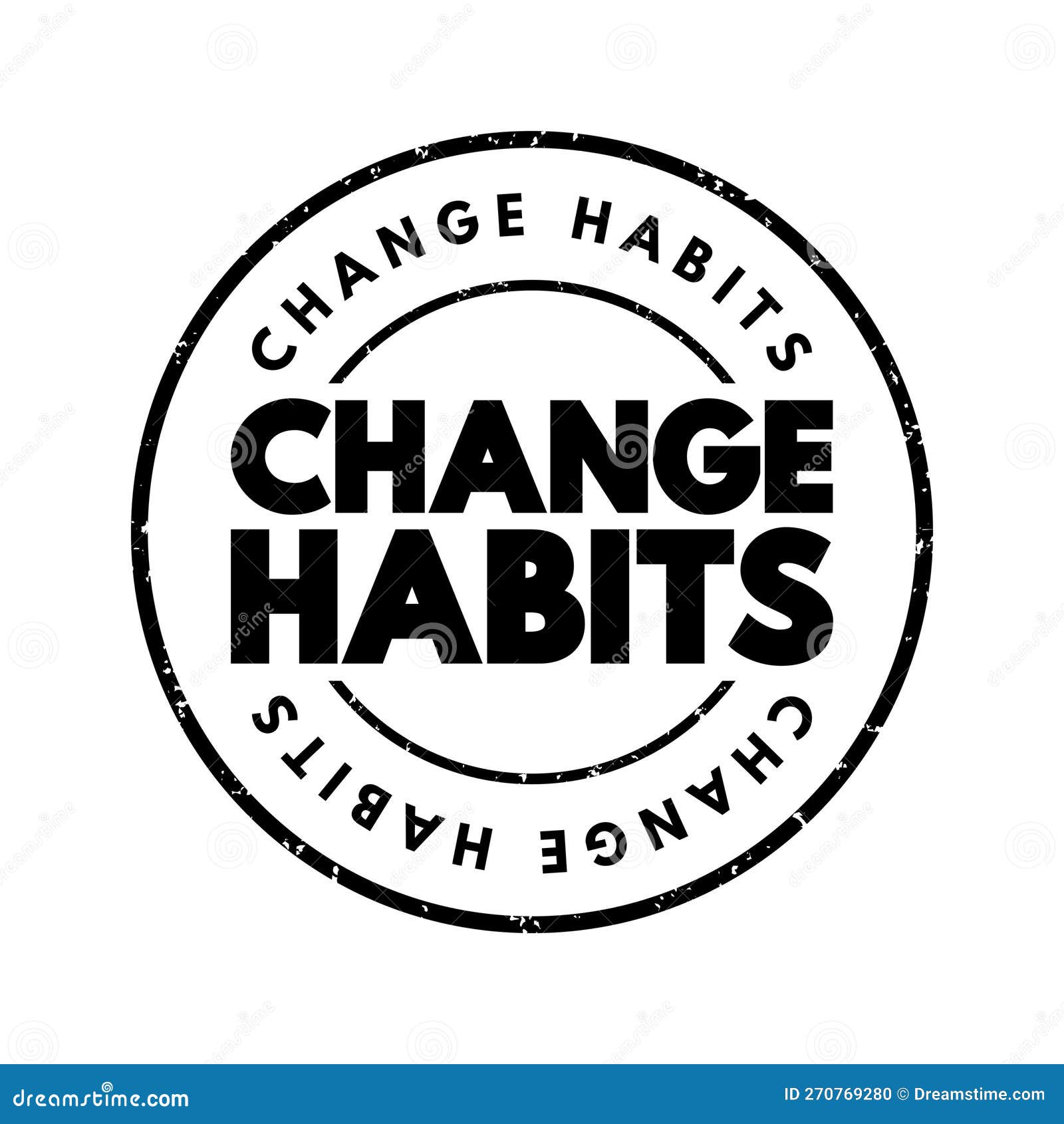 Change And Habits As A Choice - Pictured As Words Change, Habits On ...
