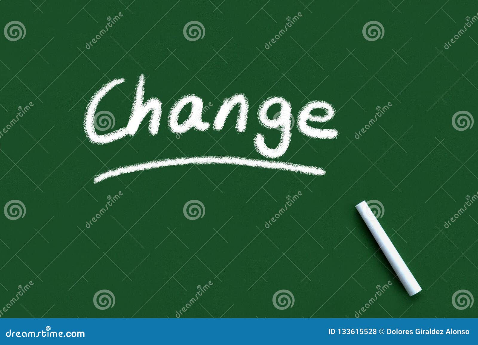 Change Handwritten and Underlined on Green Chalkboard Stock Photo ...