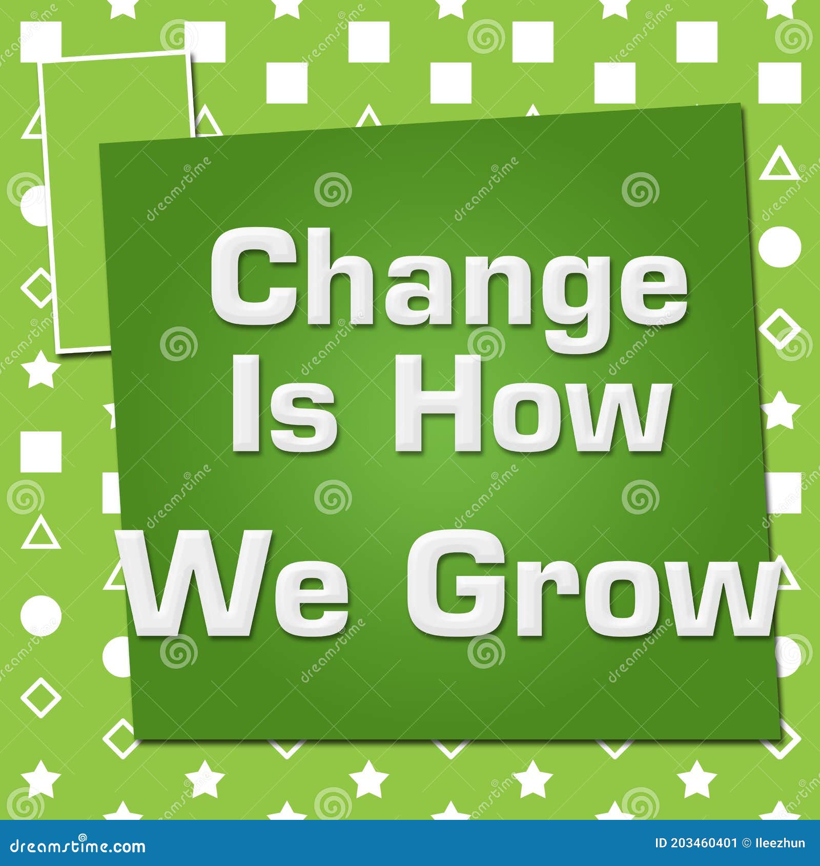 Change is How we Grow Green Basic Symbol Squares Stock Illustration ...