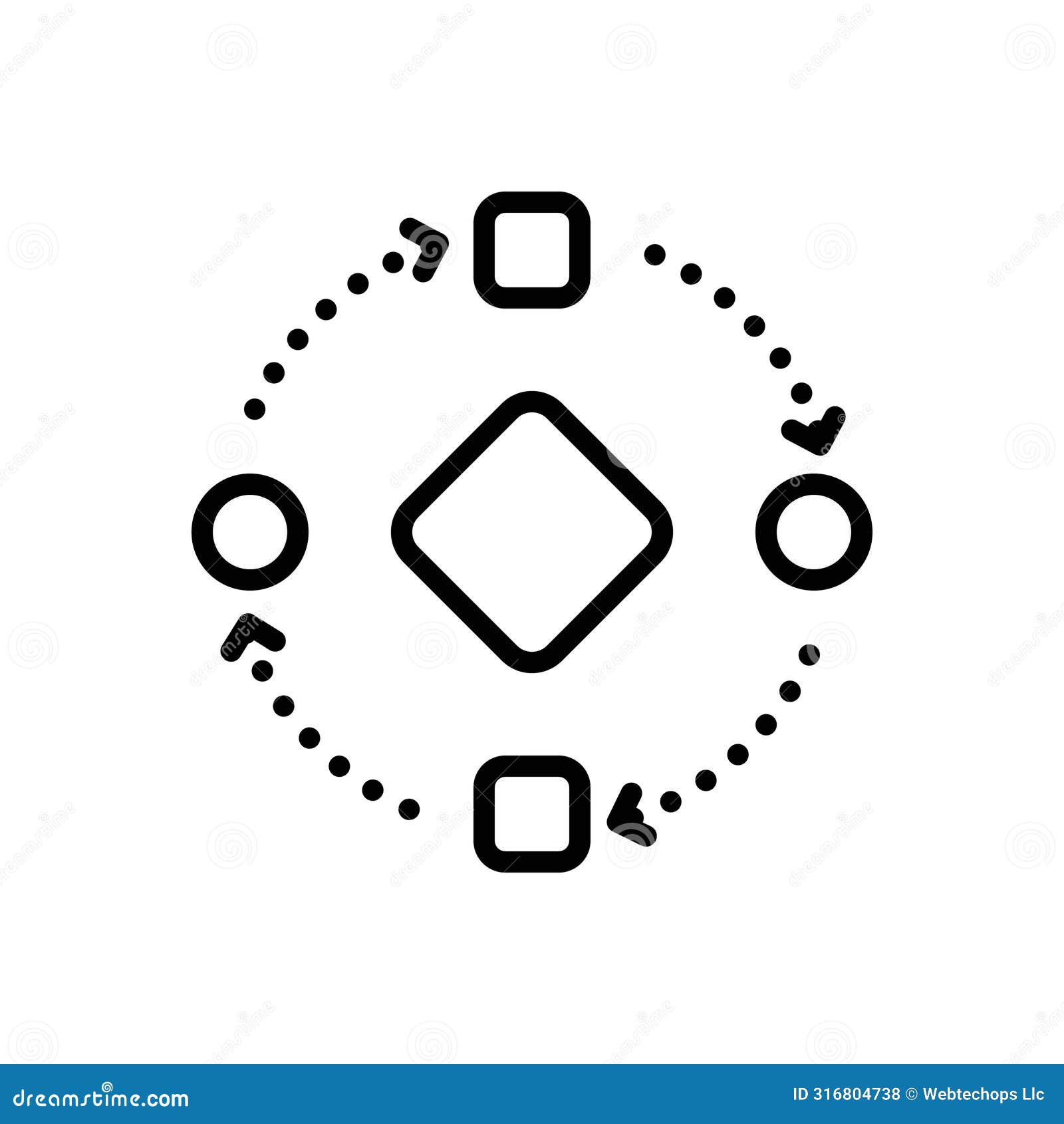 Black Line Icon for Change, Transformation and Convert Stock ...