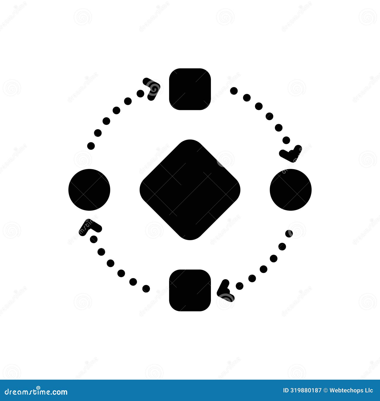 Black Solid Icon For Change, Transformation And Convert Royalty-Free ...
