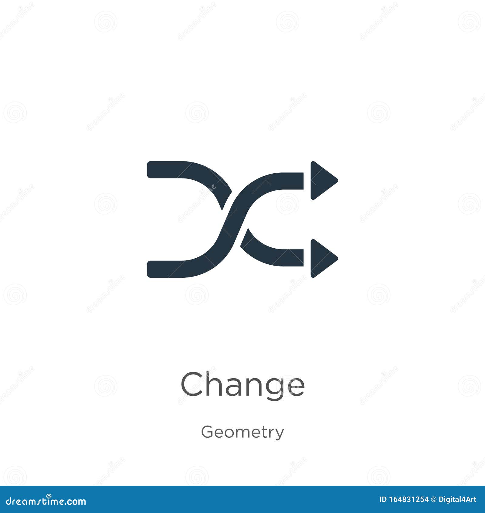 Change Icon Vector. Trendy Flat Change Icon from Geometry Collection ...